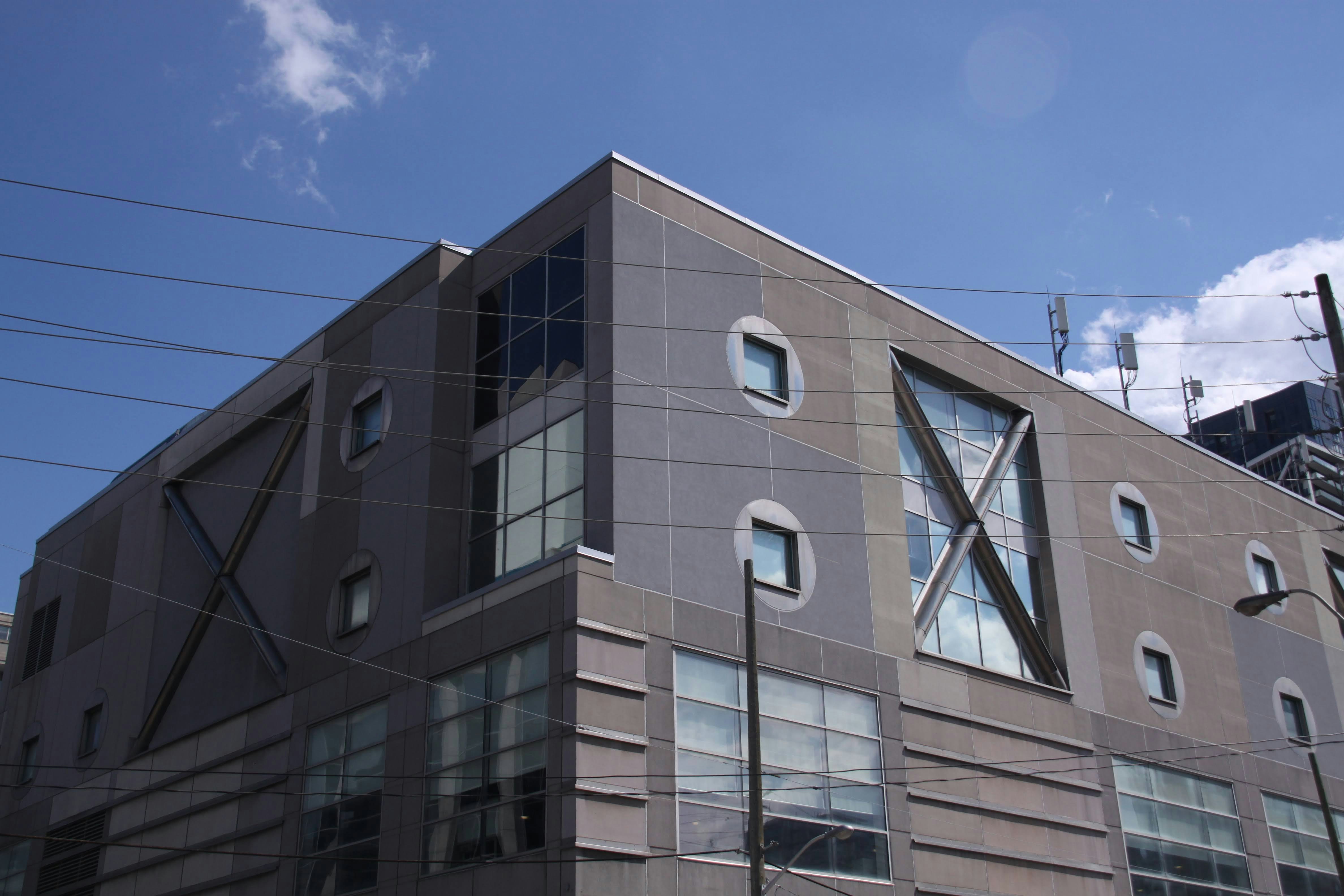 Geometric Facade Under Clear Sky