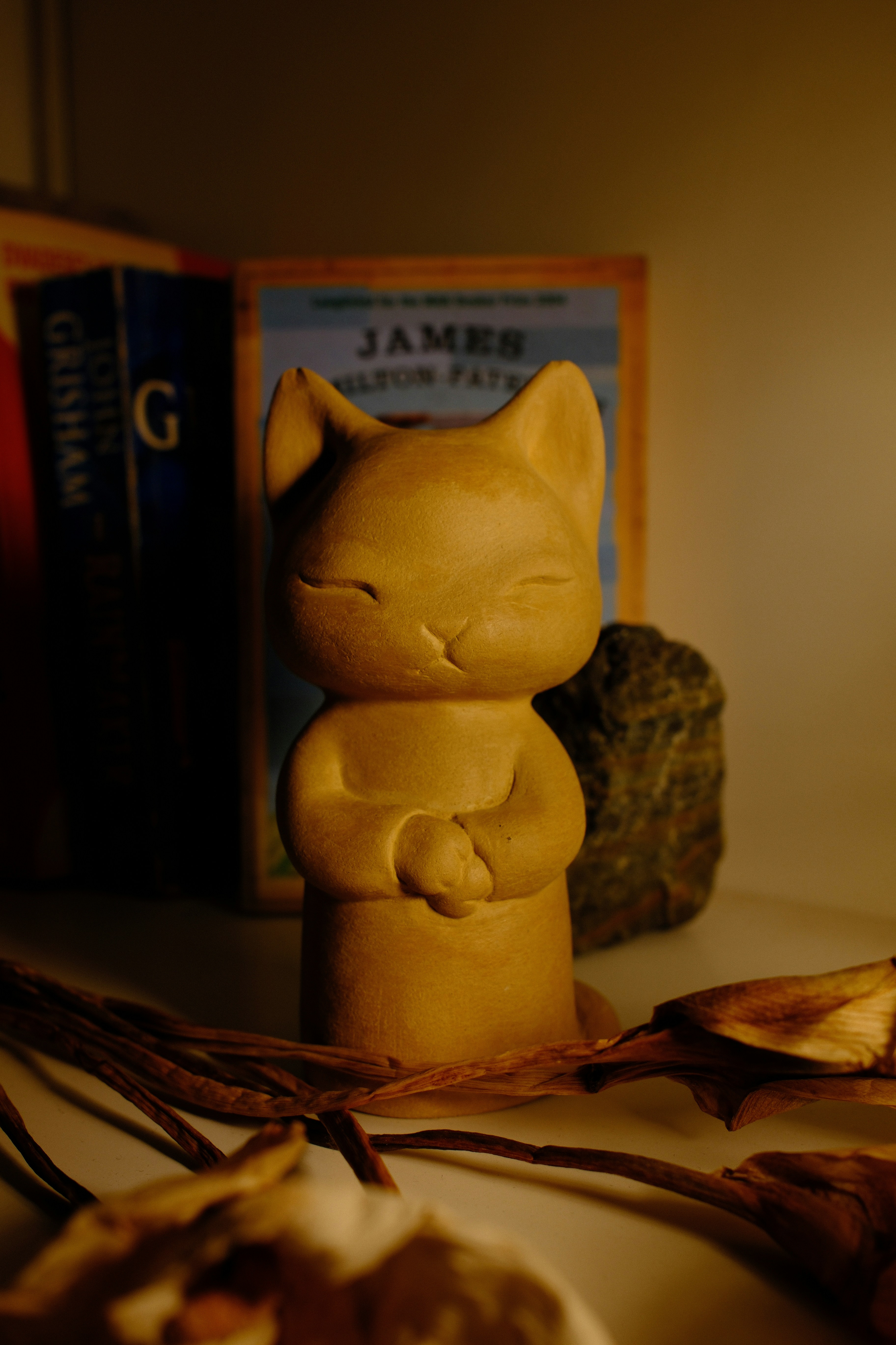 Tiny Ceremonial Cat: A Quiet Studio Shrine to Whimsy