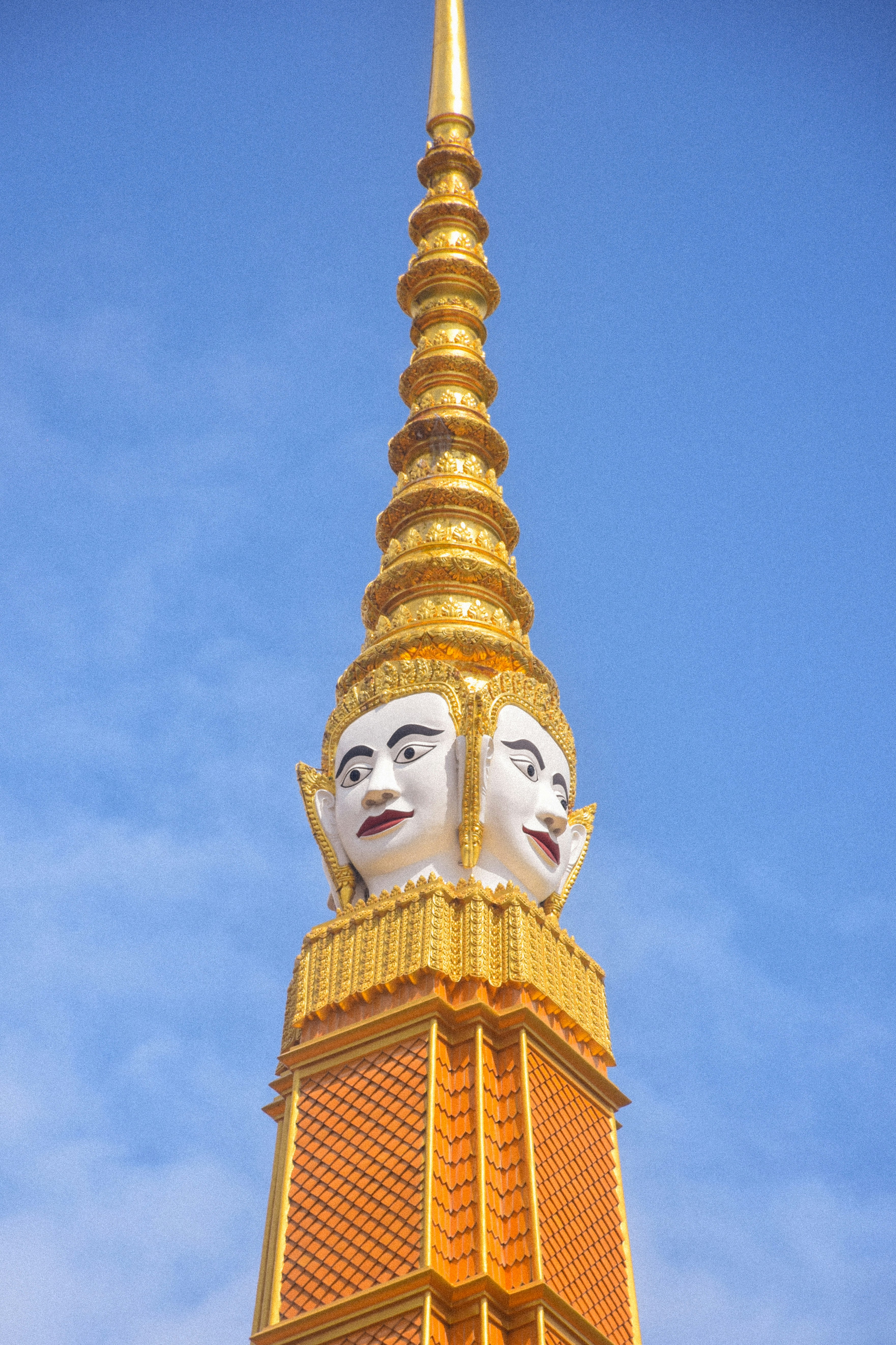 Golden Spire Surging Toward a Cerulean Sky
