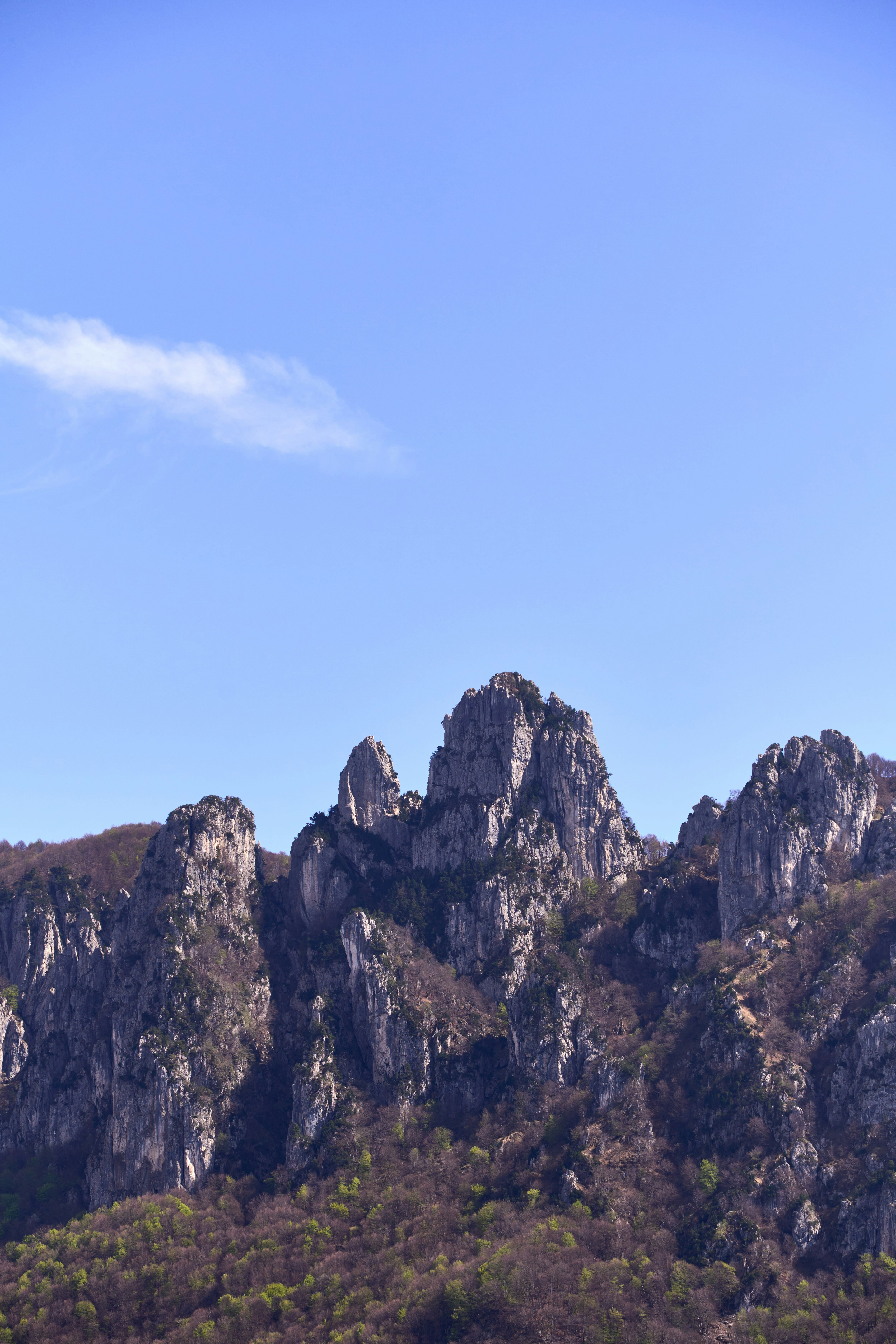 Rugged Peaks Against a Clear Sky