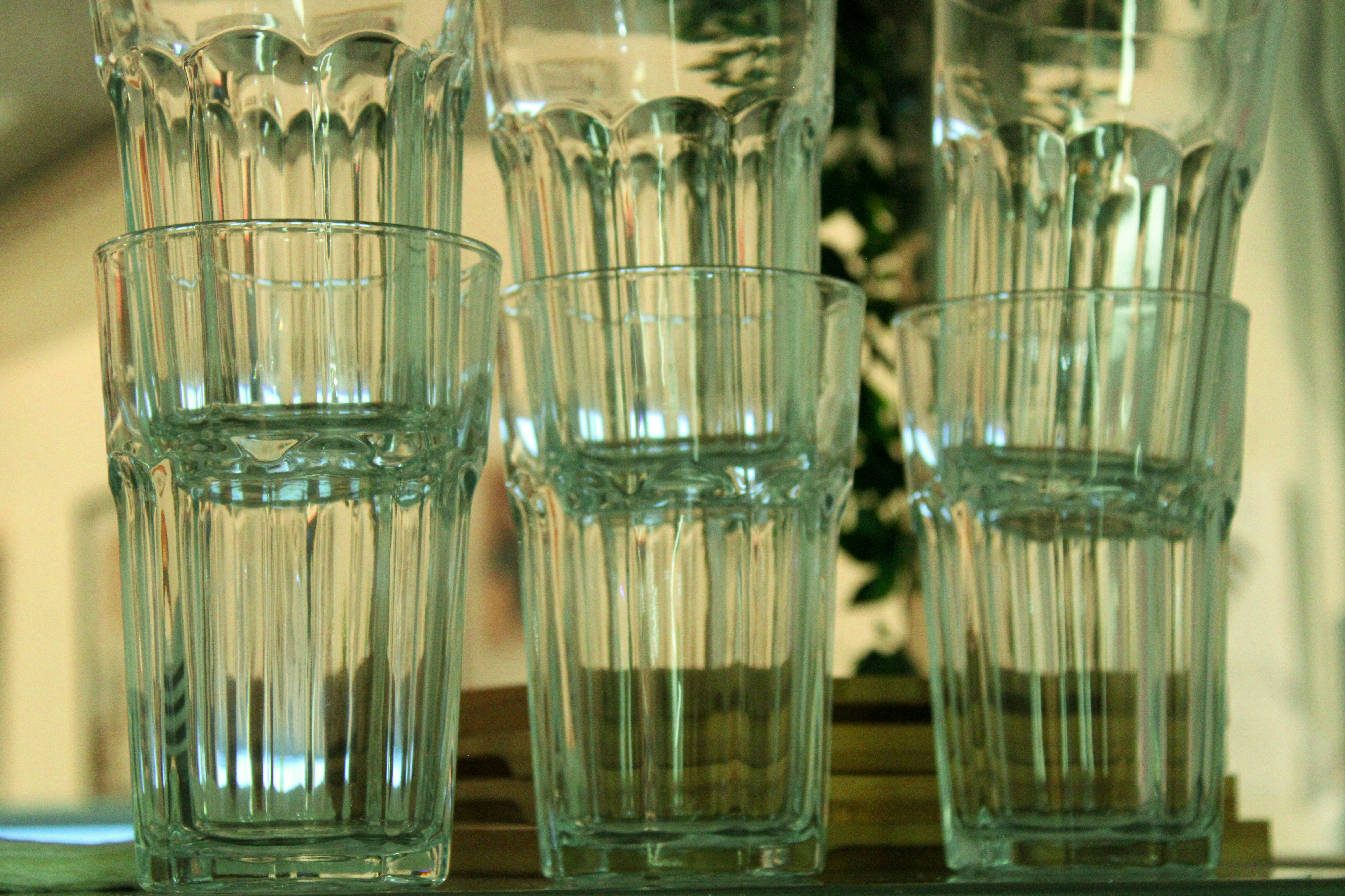 Glassy Trio: A Close-Up of Echoes and Reflections