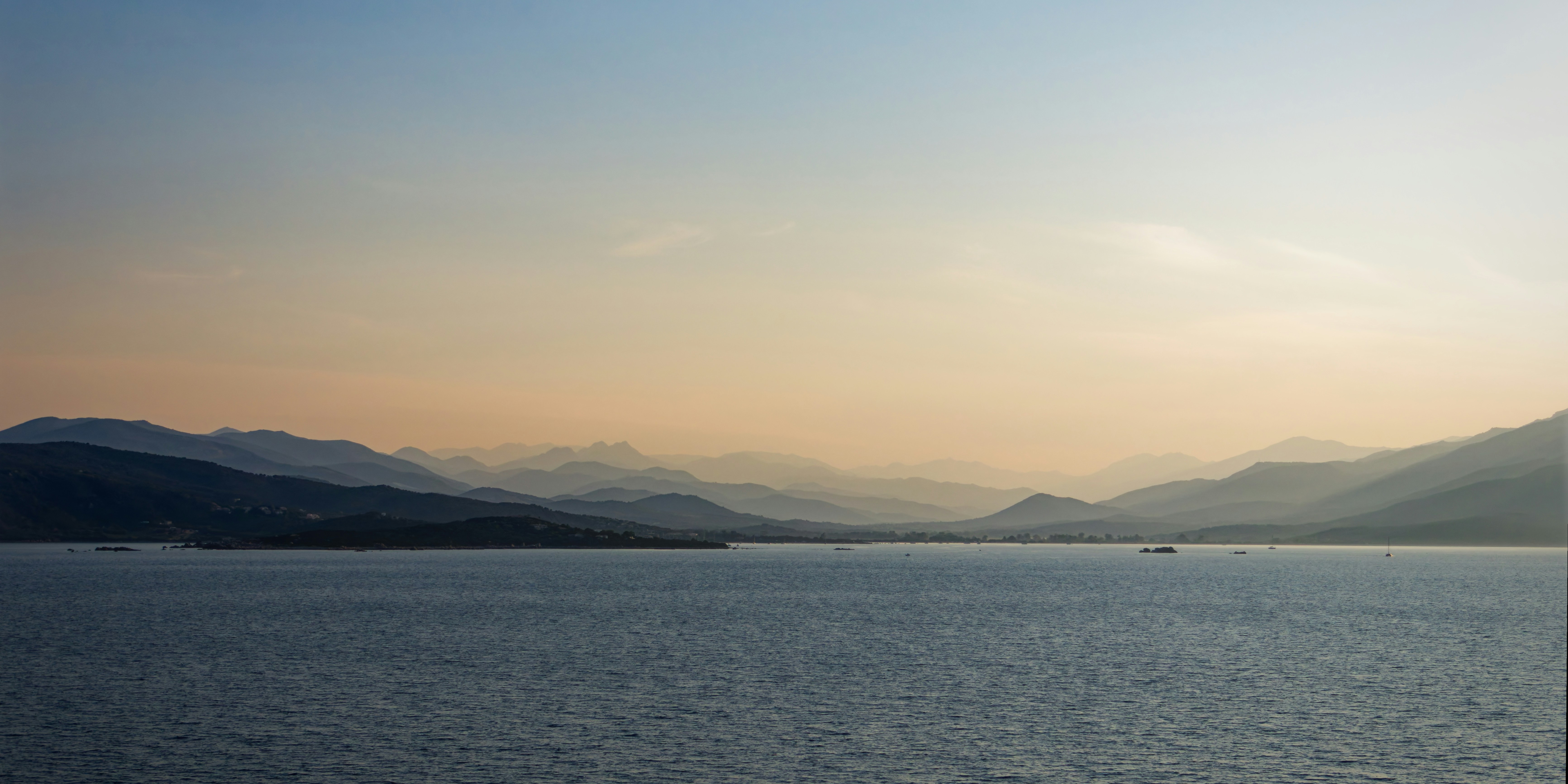 Morning arrival in ferry, Valinco gulf