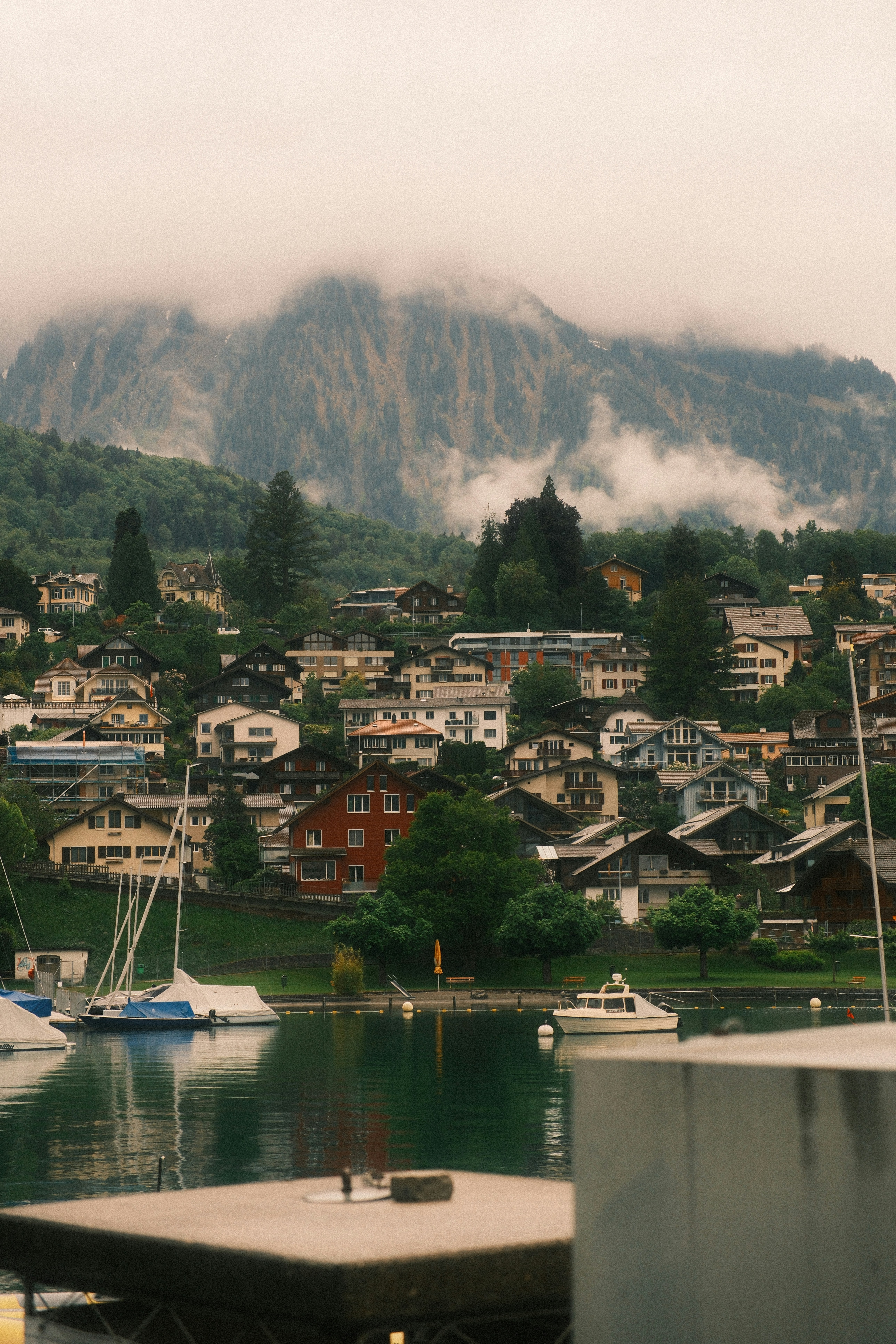Harbor Village Nestled at the Foot of Misty Alpine Slopes