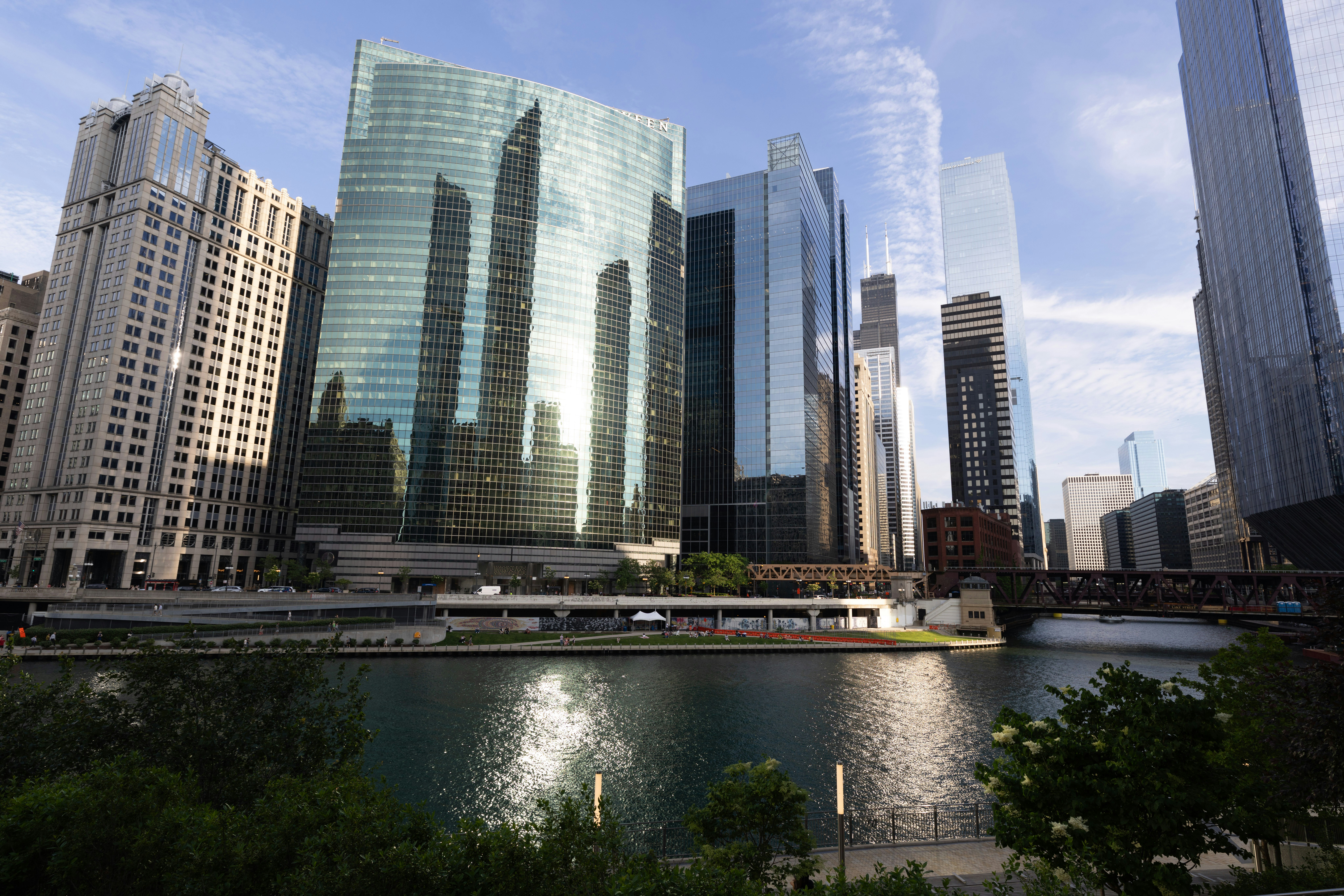 A view of the Sears Tower from West Wolfe Point.