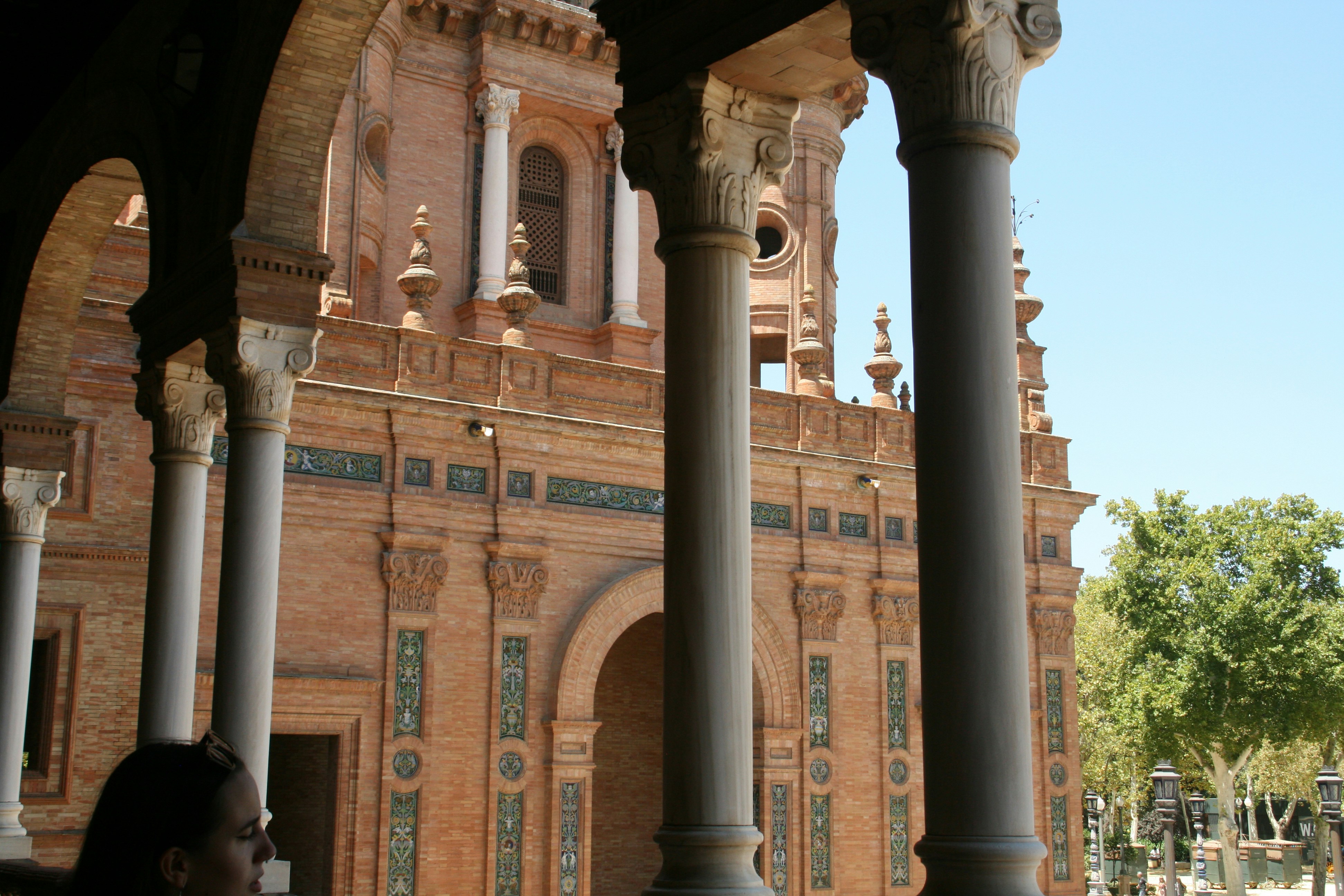 Brick-arched Facade Under Courtyard Columns