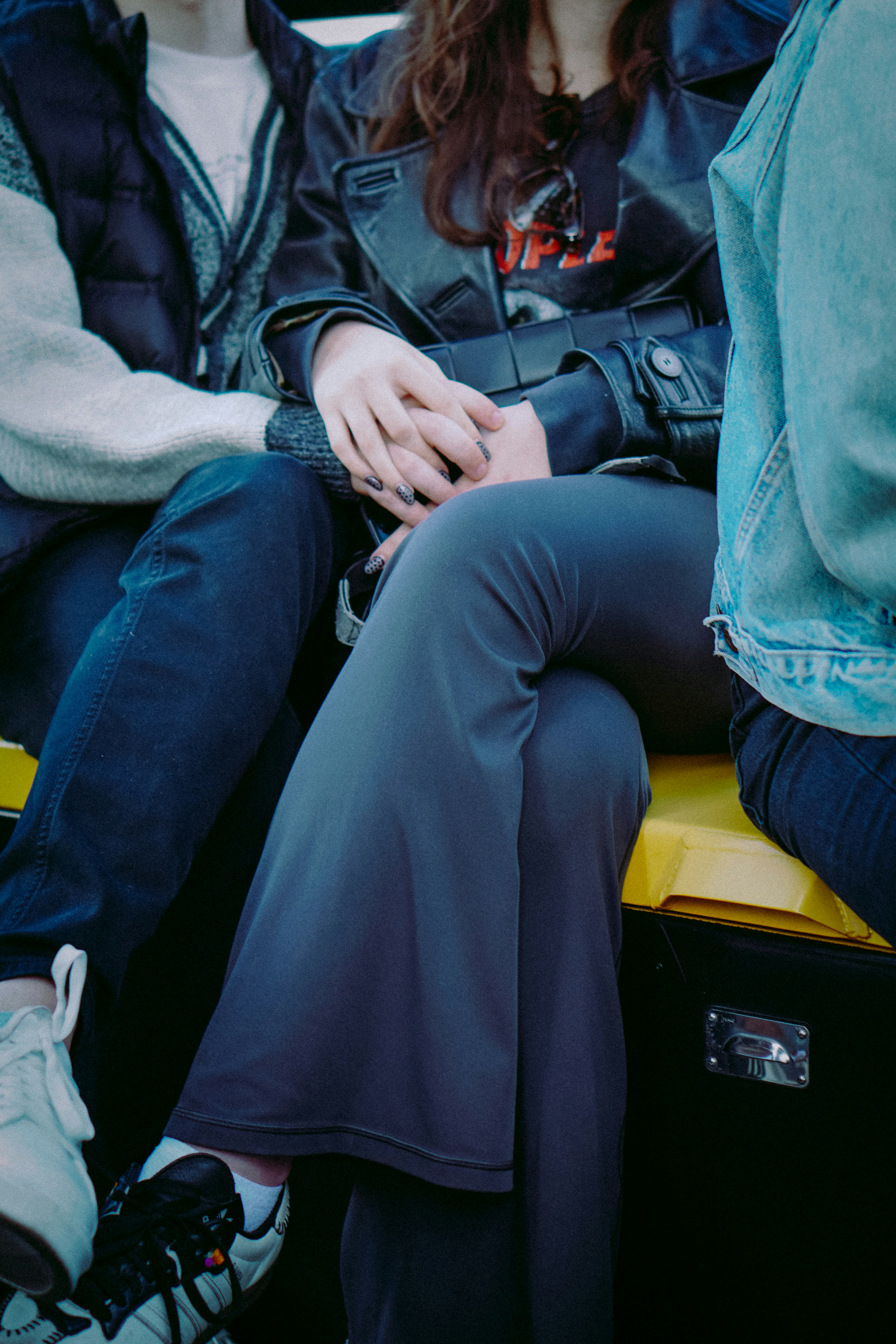 Legs, Jackets, and Quiet Connection: A Moment on the Bus Seat