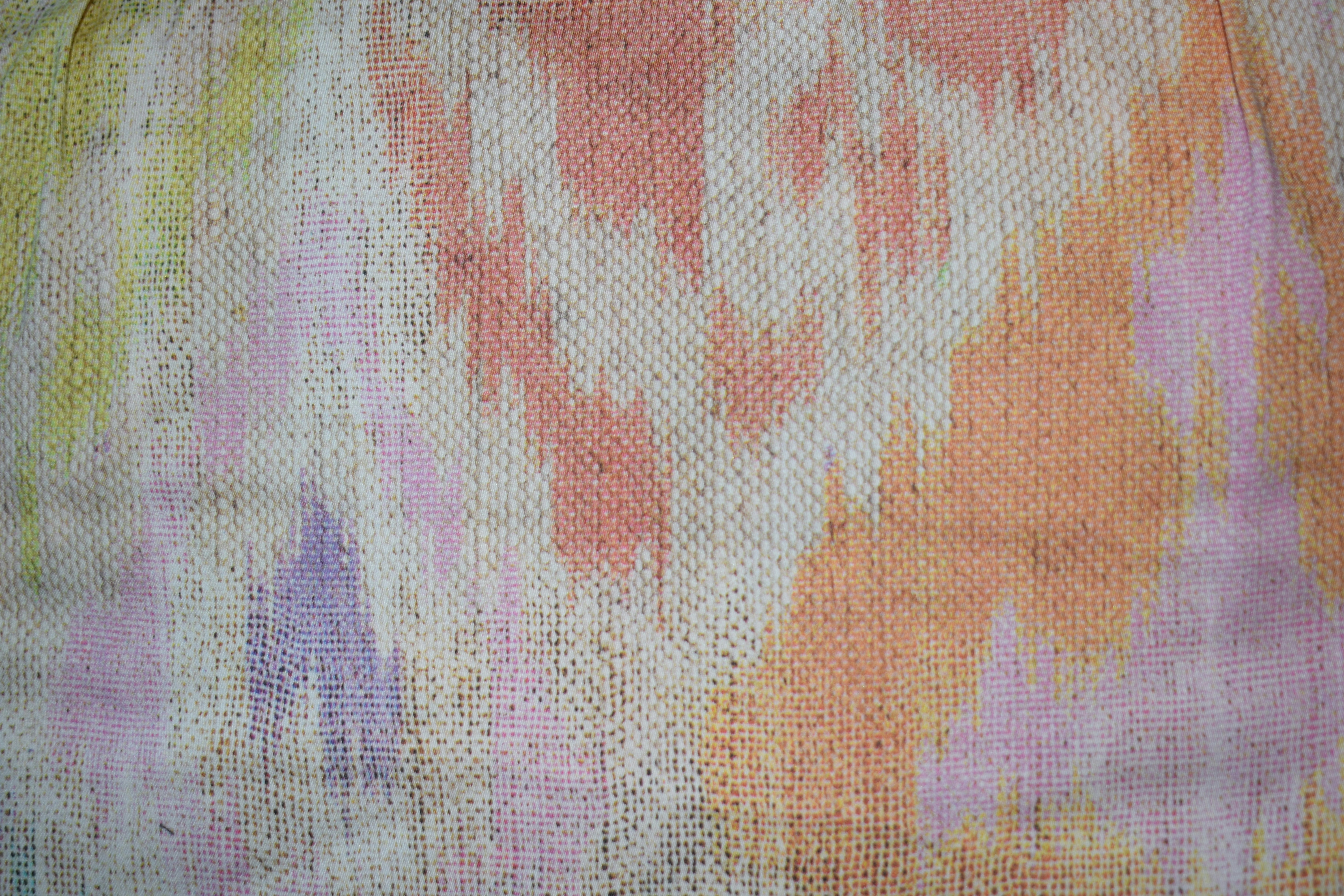 Iridescent Weave: A Close-Up of Colorful Textile Patterns