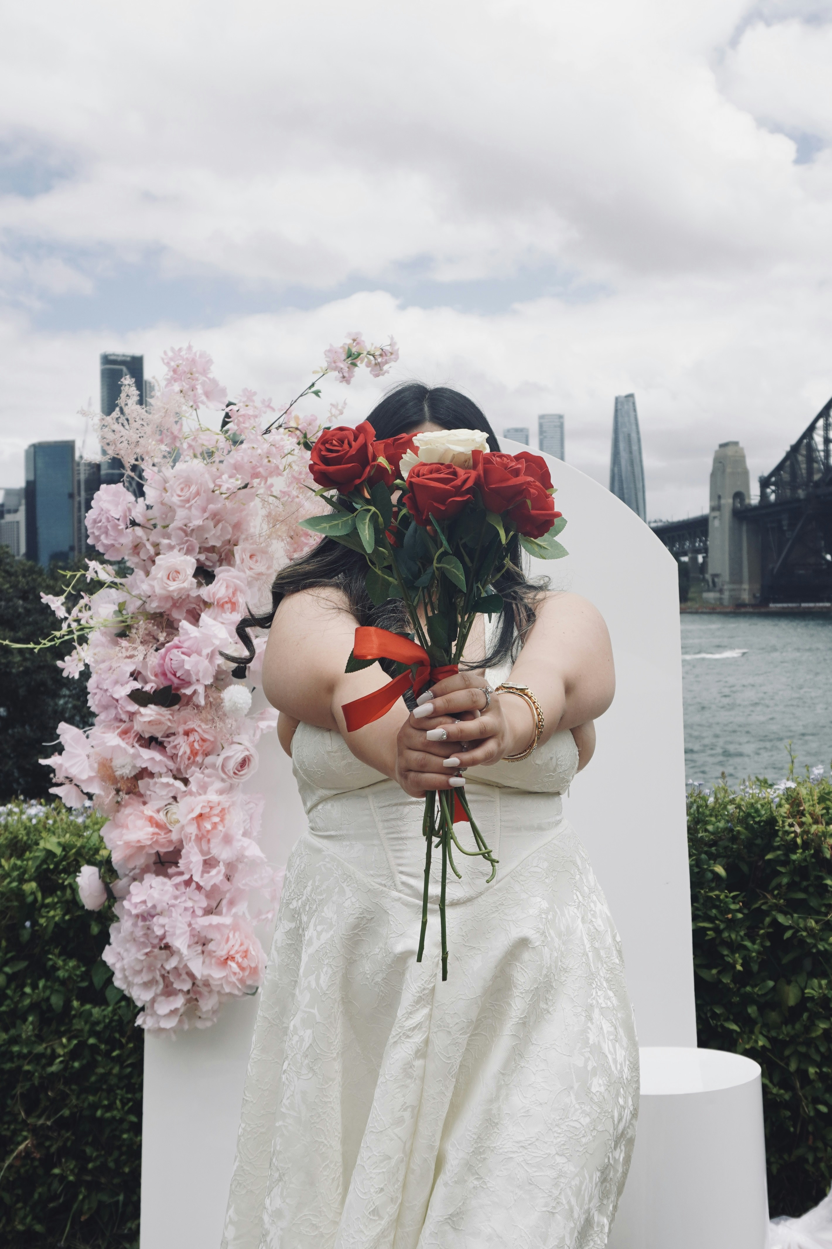 Bride in Bloom: A Bouquet of Mystery Against the Skyline