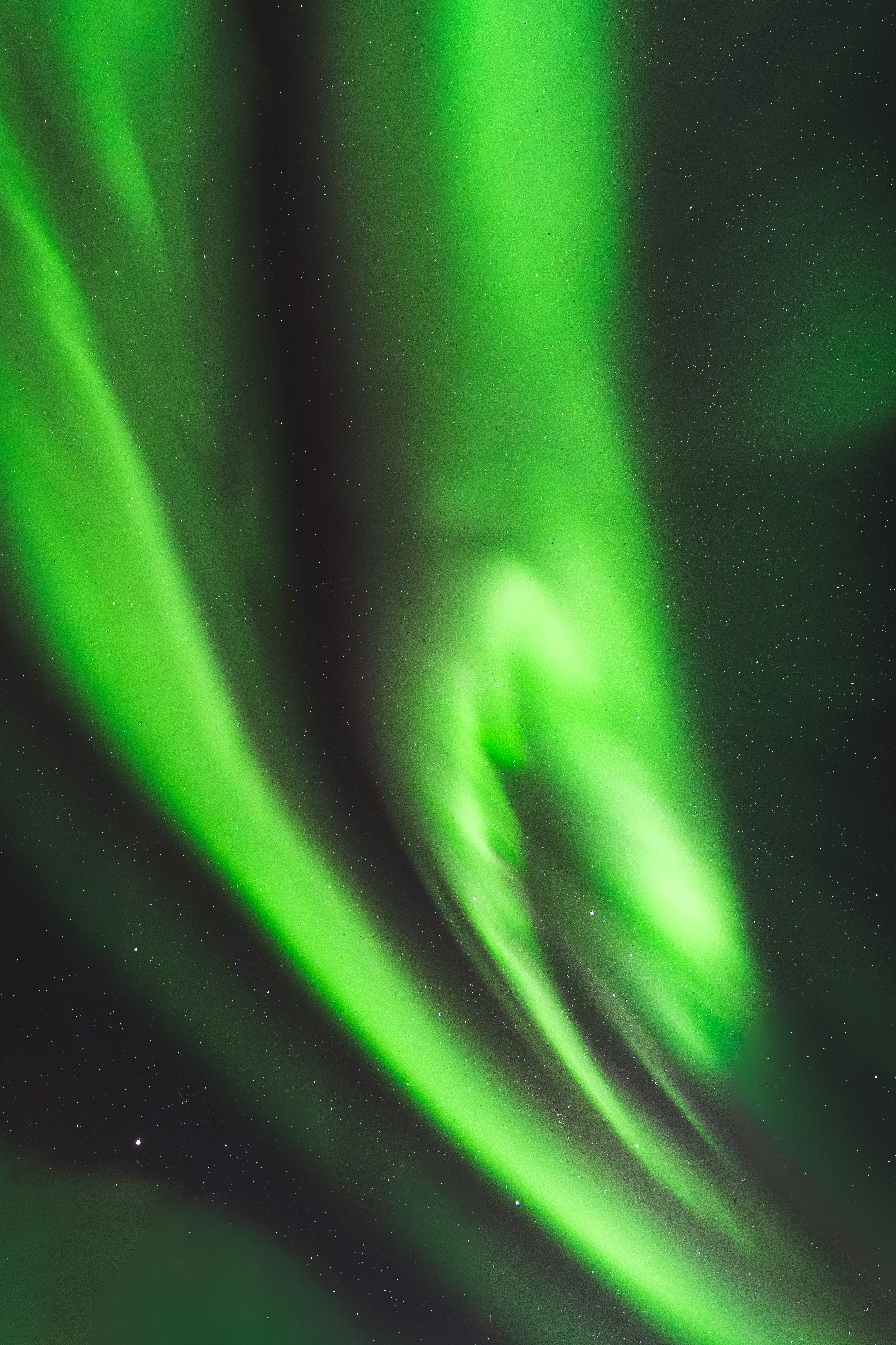 Emerald Curtains: Night Sky Dances with the Northern Lights