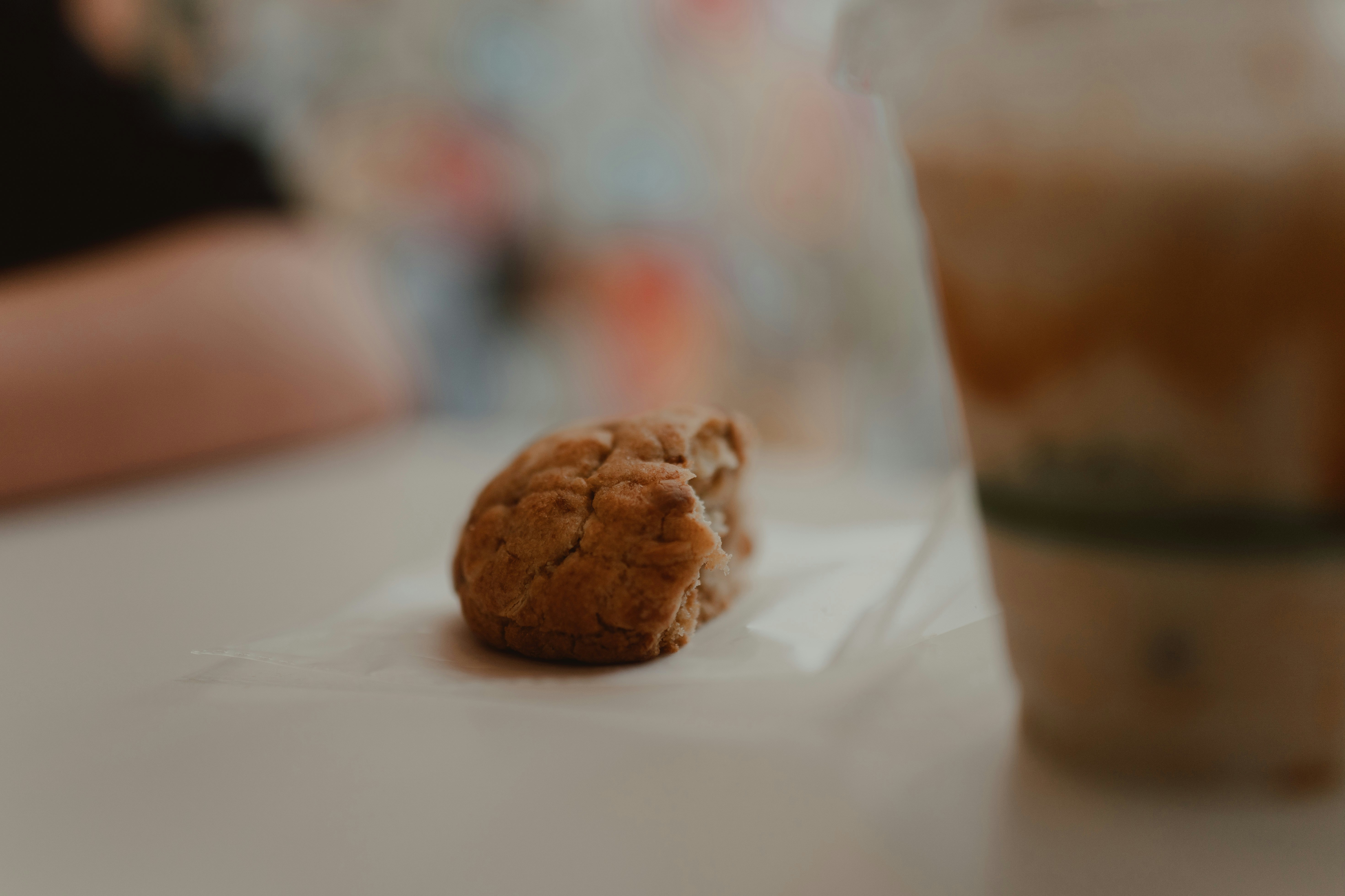 Cookie on a Quiet Table: A Soft Focus Moment