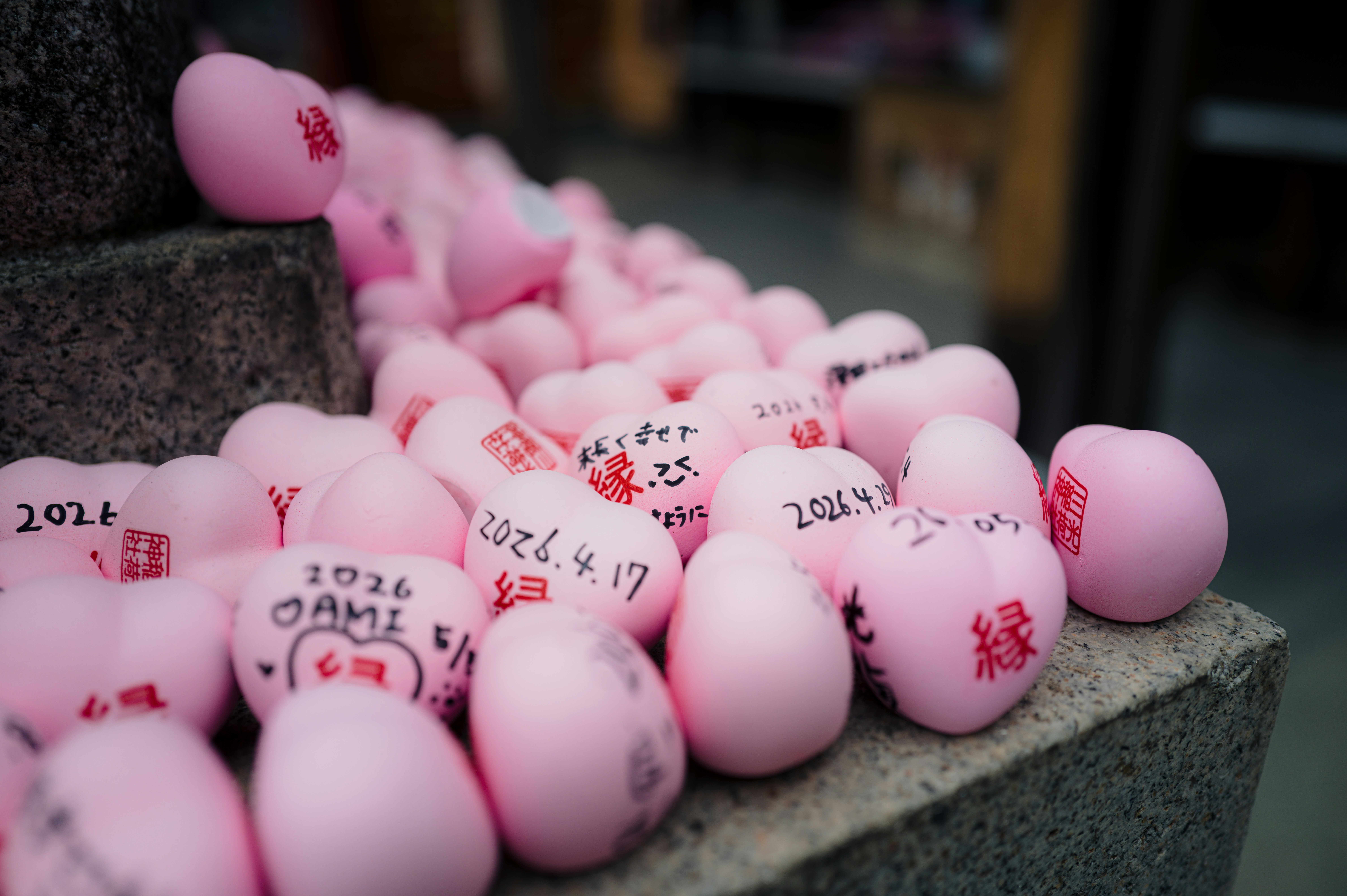 Pink Luck: Rolled Eggs with Red Stamps by the Step