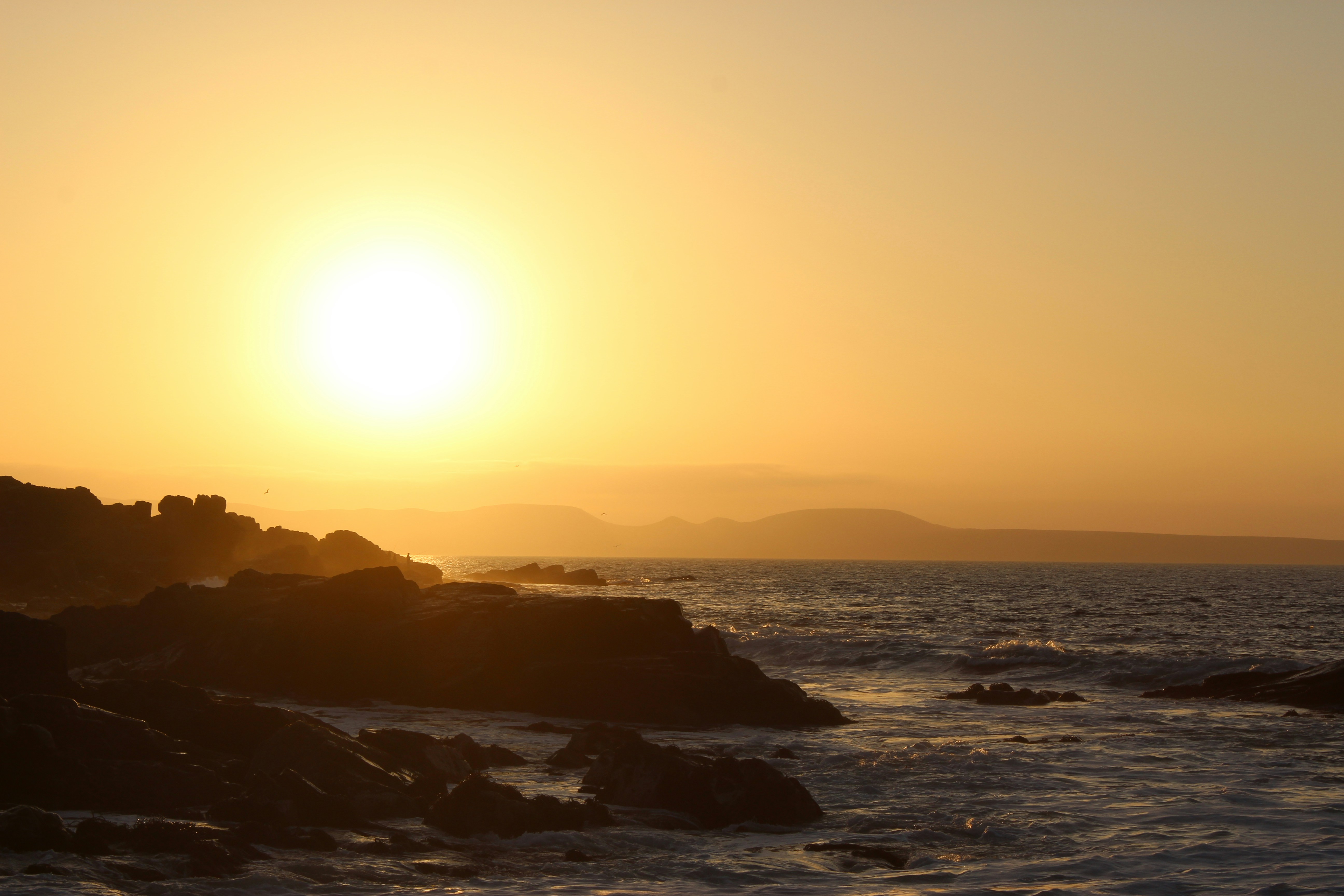 Golden Horizon Over Quiet Rocks