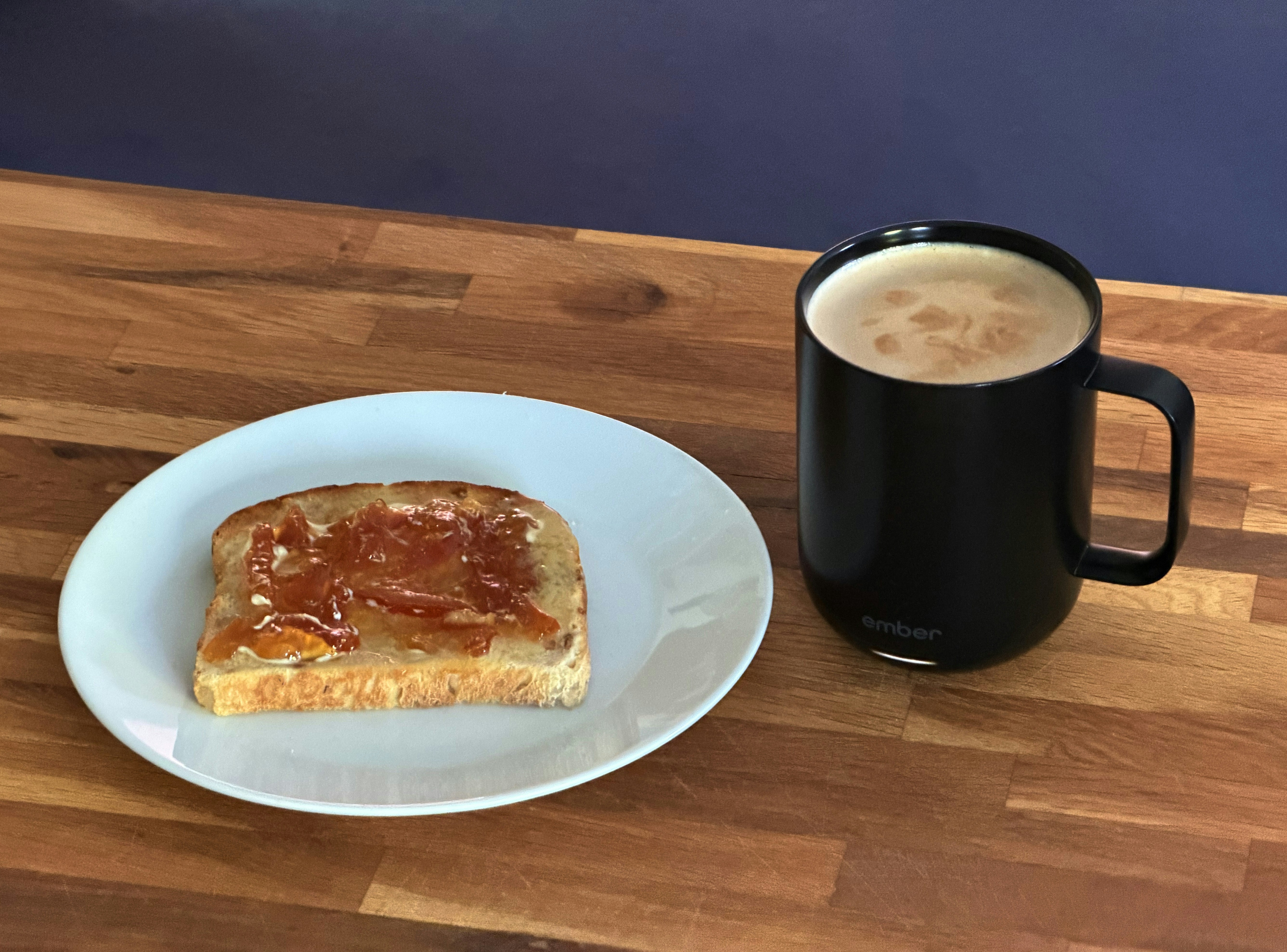 Toast and Steam: A Quiet Morning at the Wooden Table
