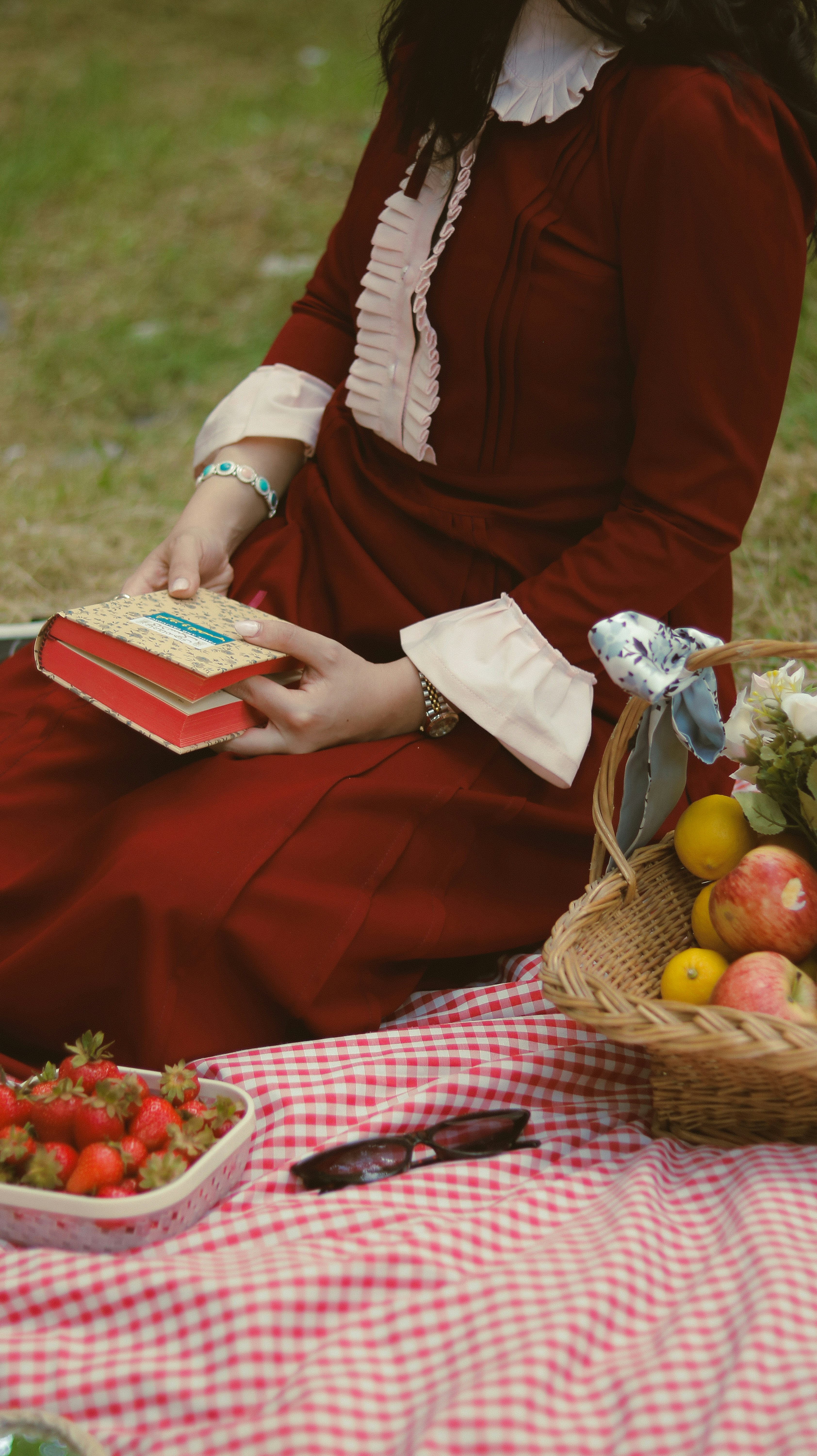 Harvest Picnic in a Vintage Dress
