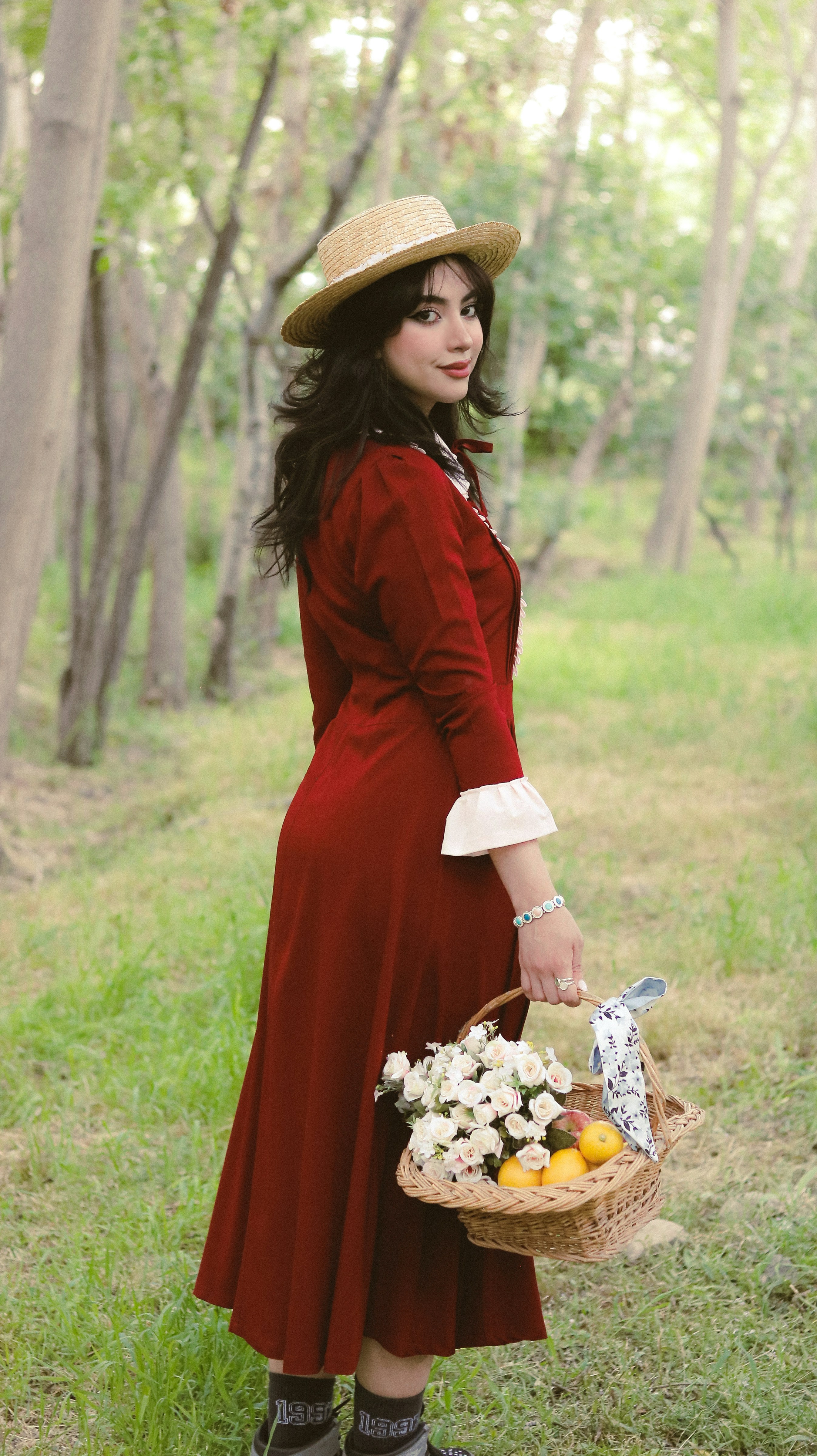 Crimson Velvet in a Quiet Orchard