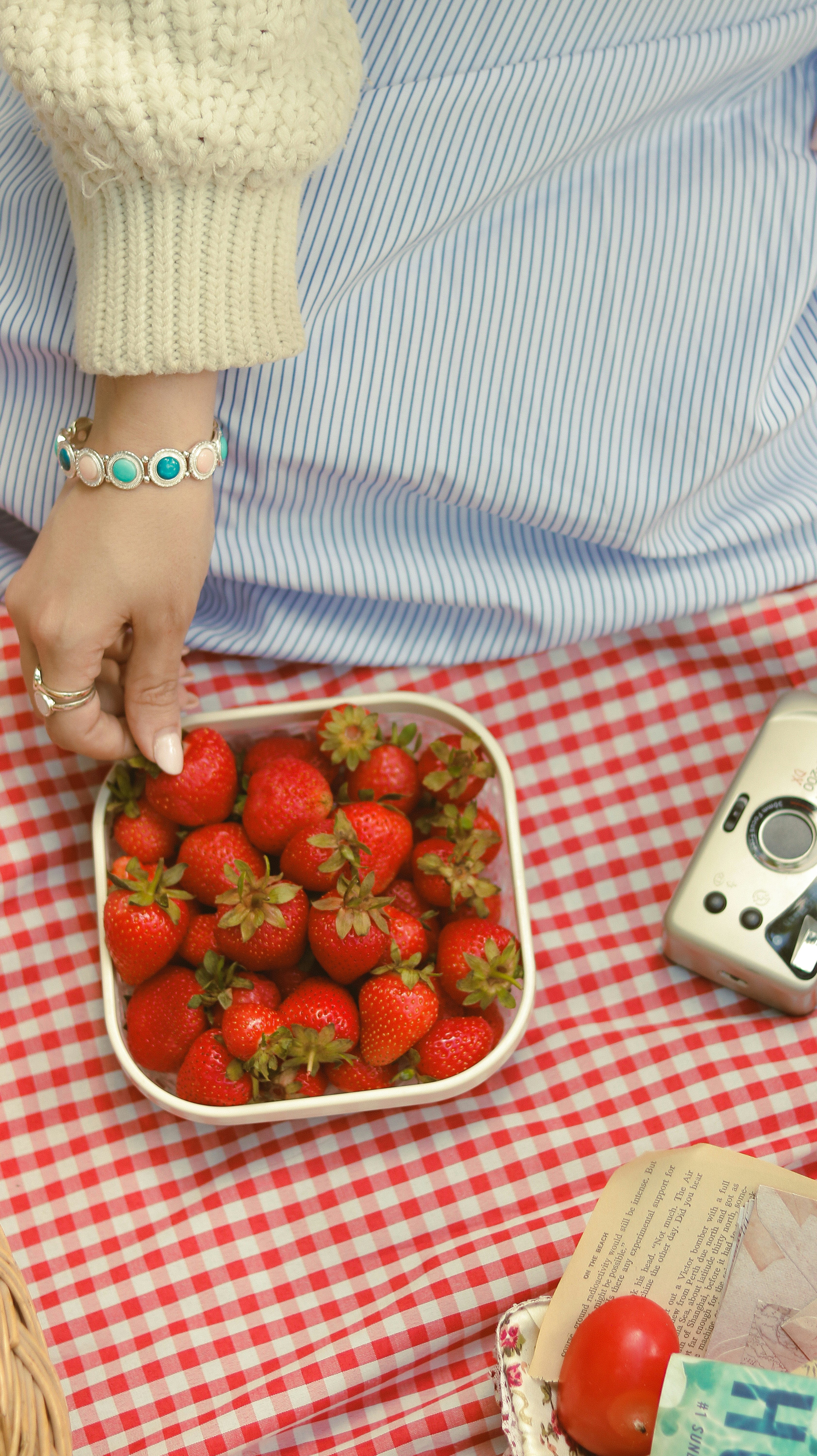 Strawberry Picnic: A Moment of Simple Pleasures
