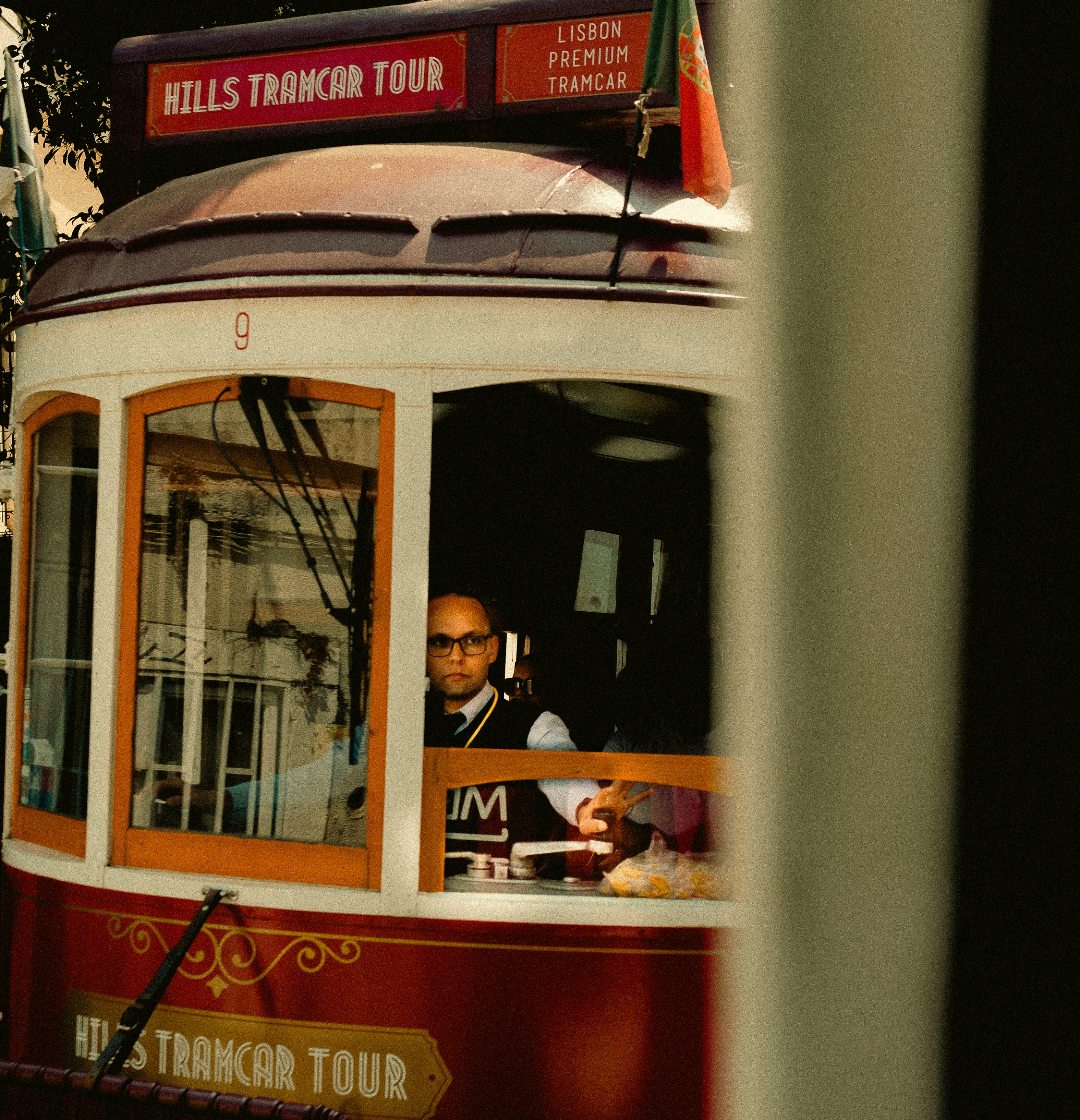 The Driver’s Gaze: A Passenger Carved in Time on a Lisbon Tram