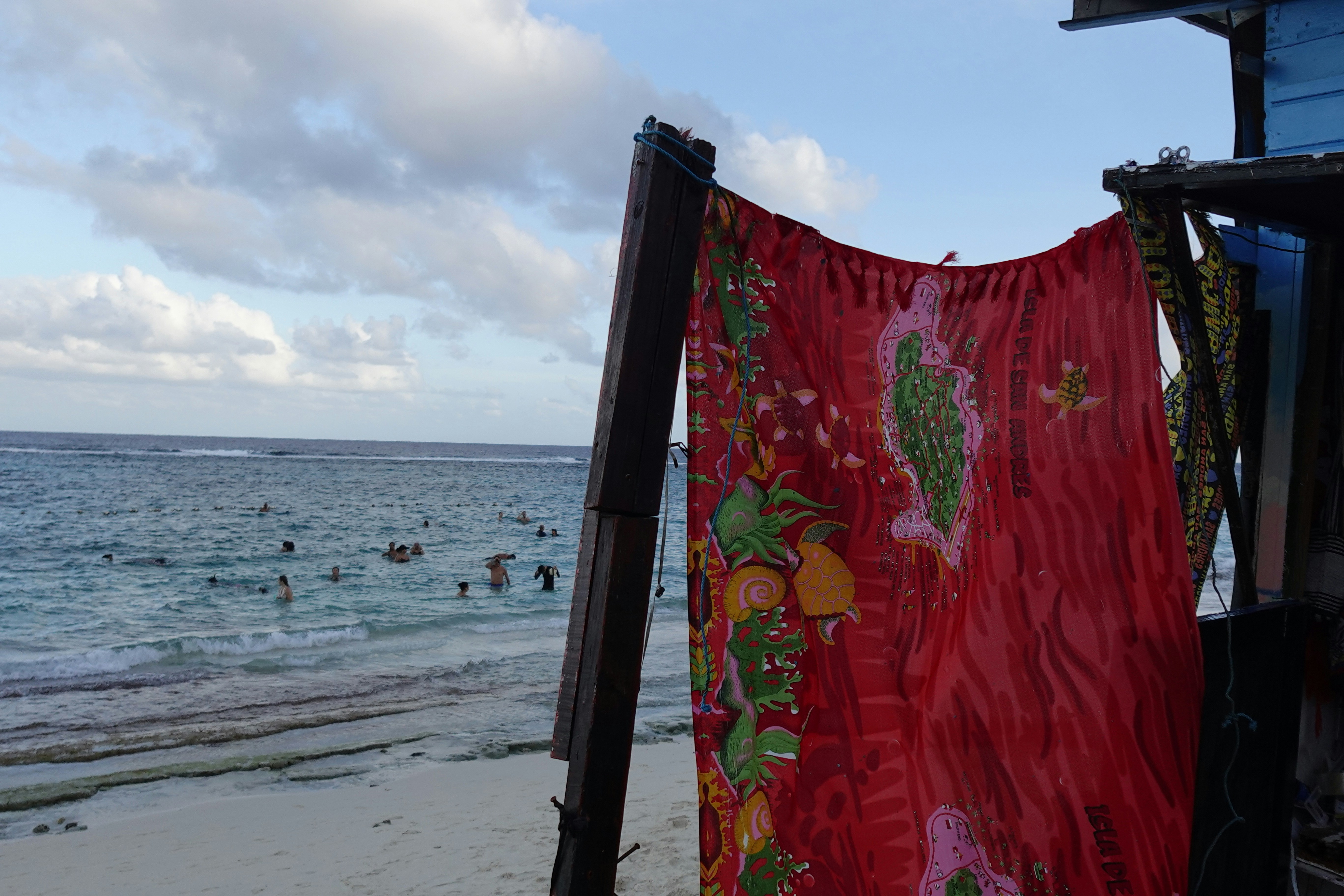 Sunlit Beach Cloths and Sea Breeze at Dusk-Orange Curtain