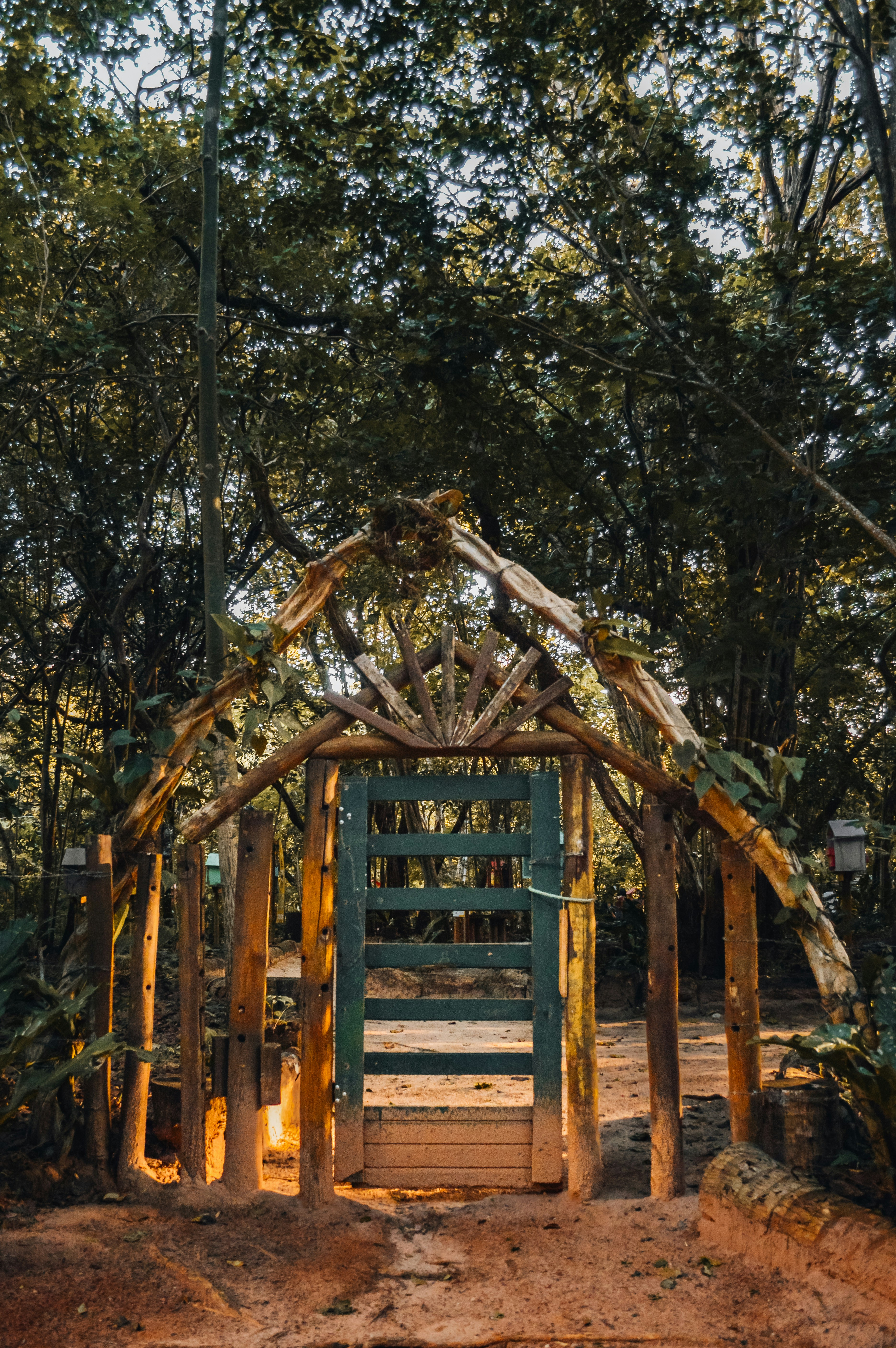Arc of Wood and Leaves: The Gateway Through the Nestled Path
