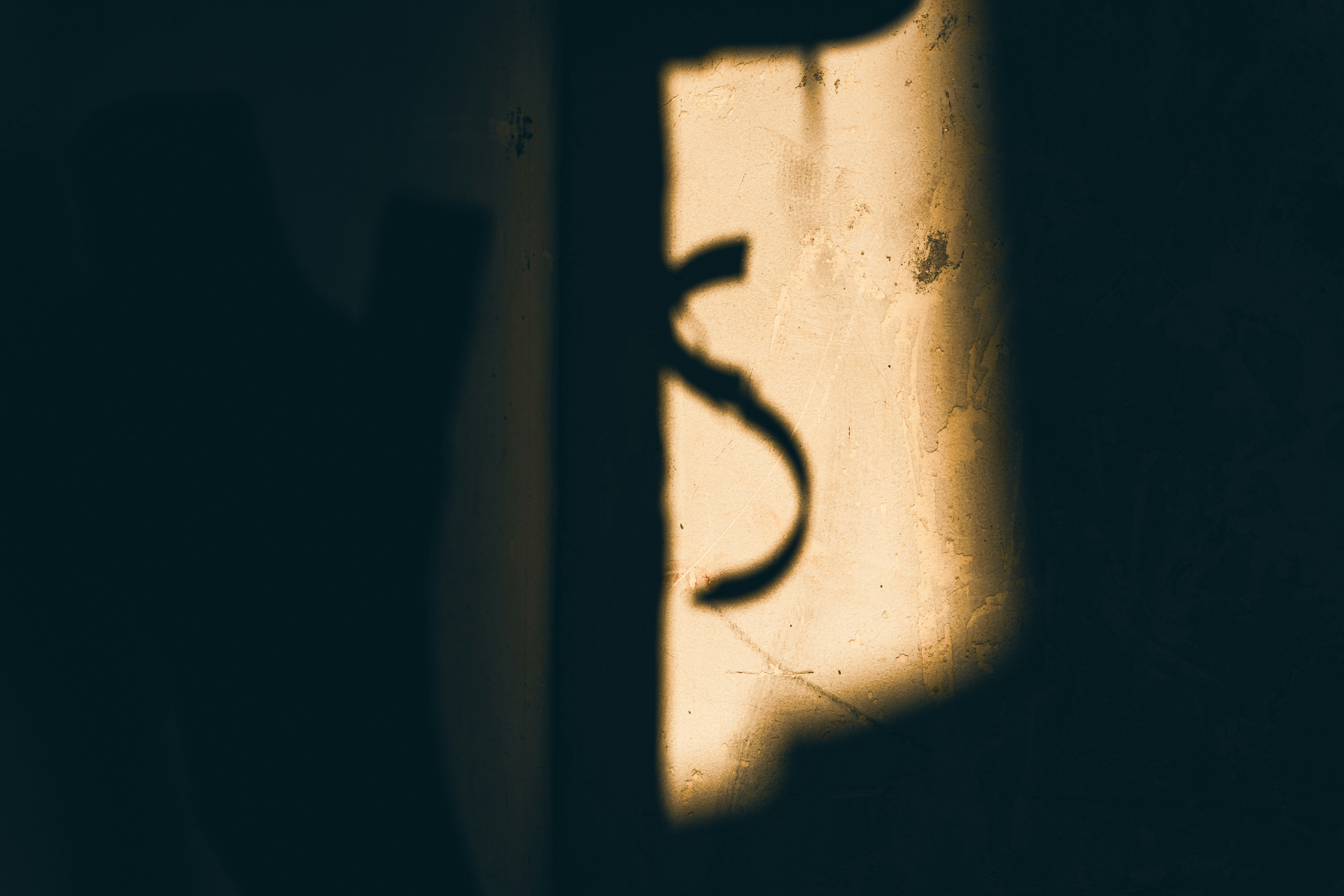 Shadowed Threshold: A Sliver of Light Reveals a Hidden Shape