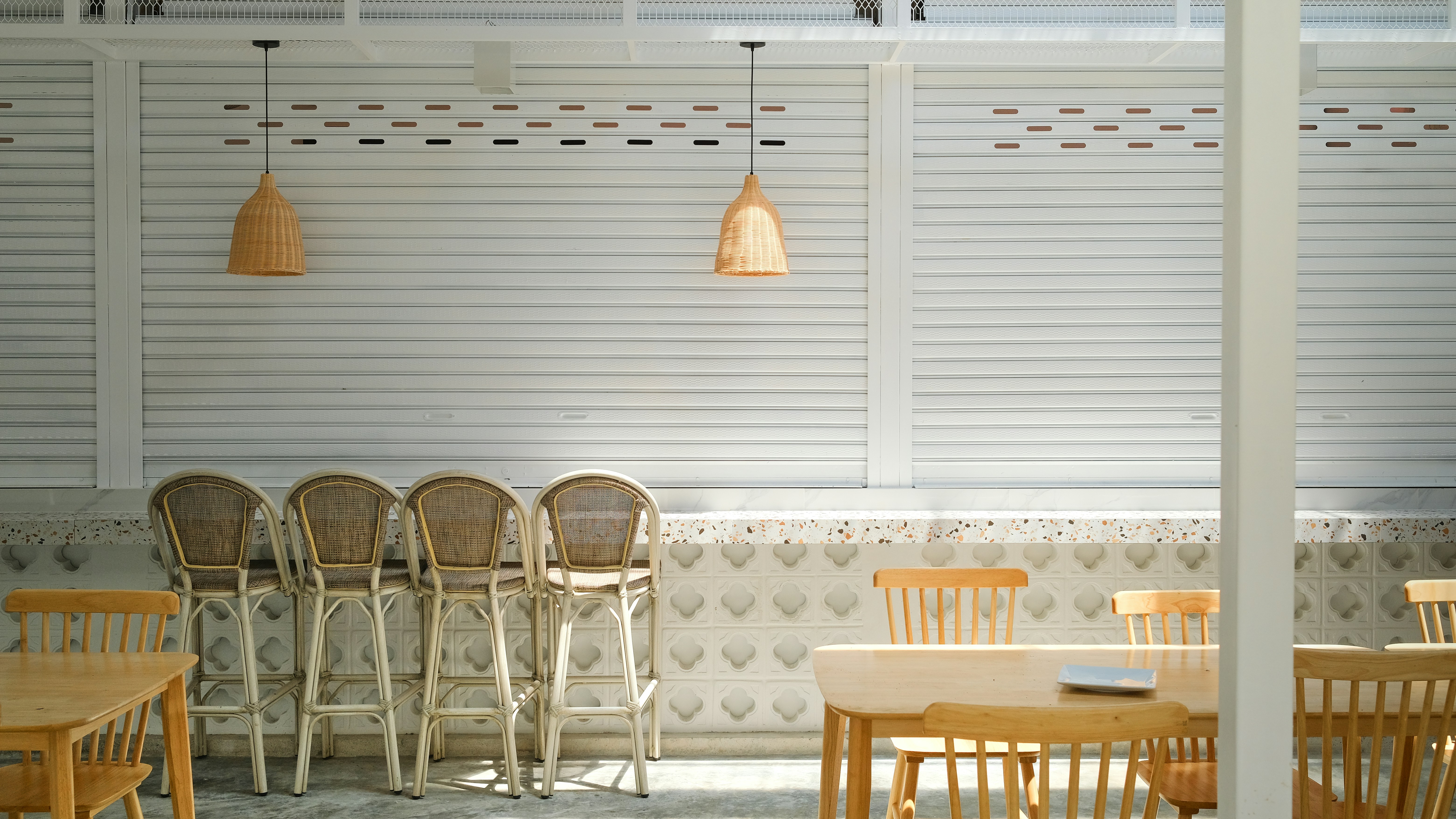 Quiet Corner at a Sunlit Café
