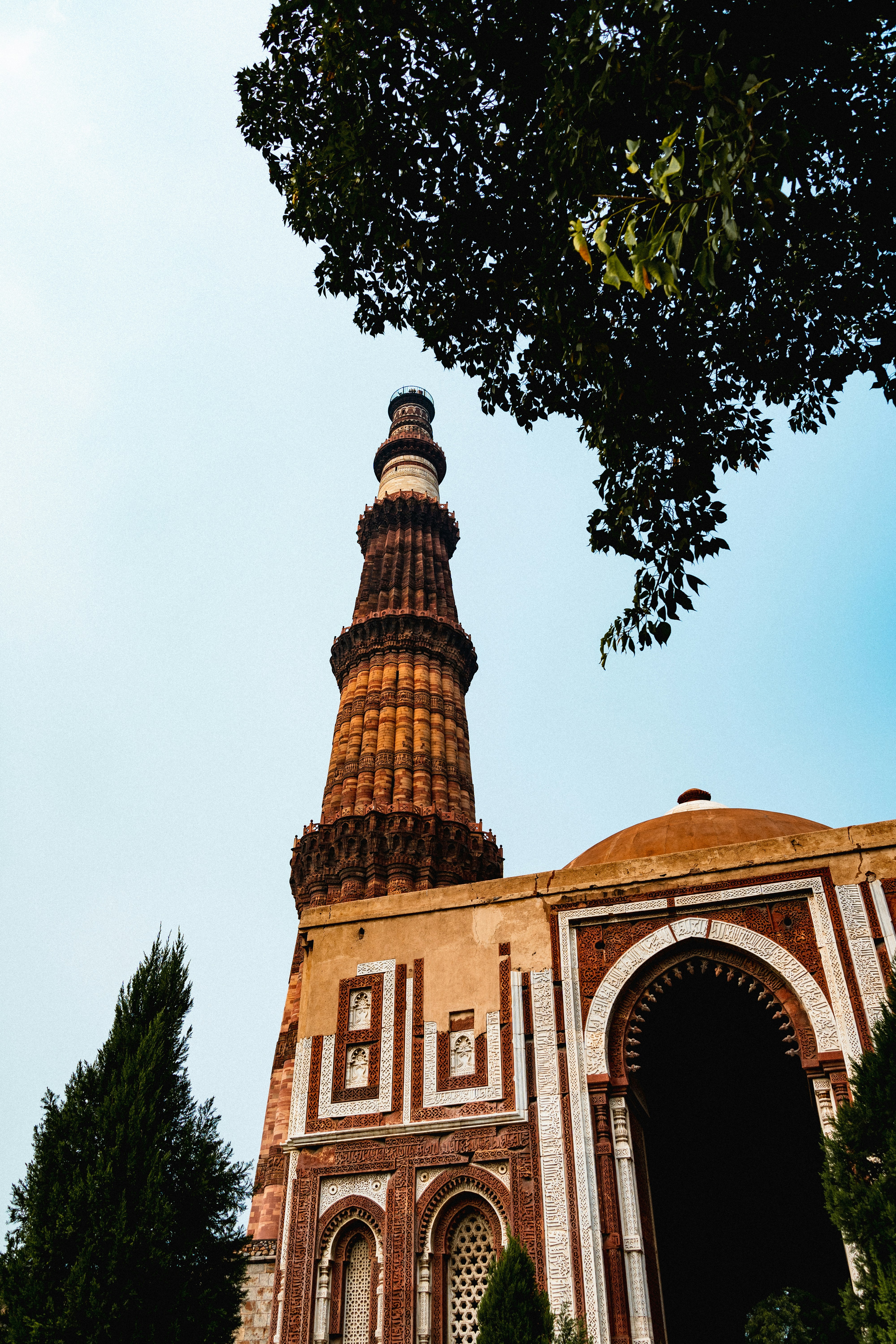 Rising Spire Amid Buoyant Archways