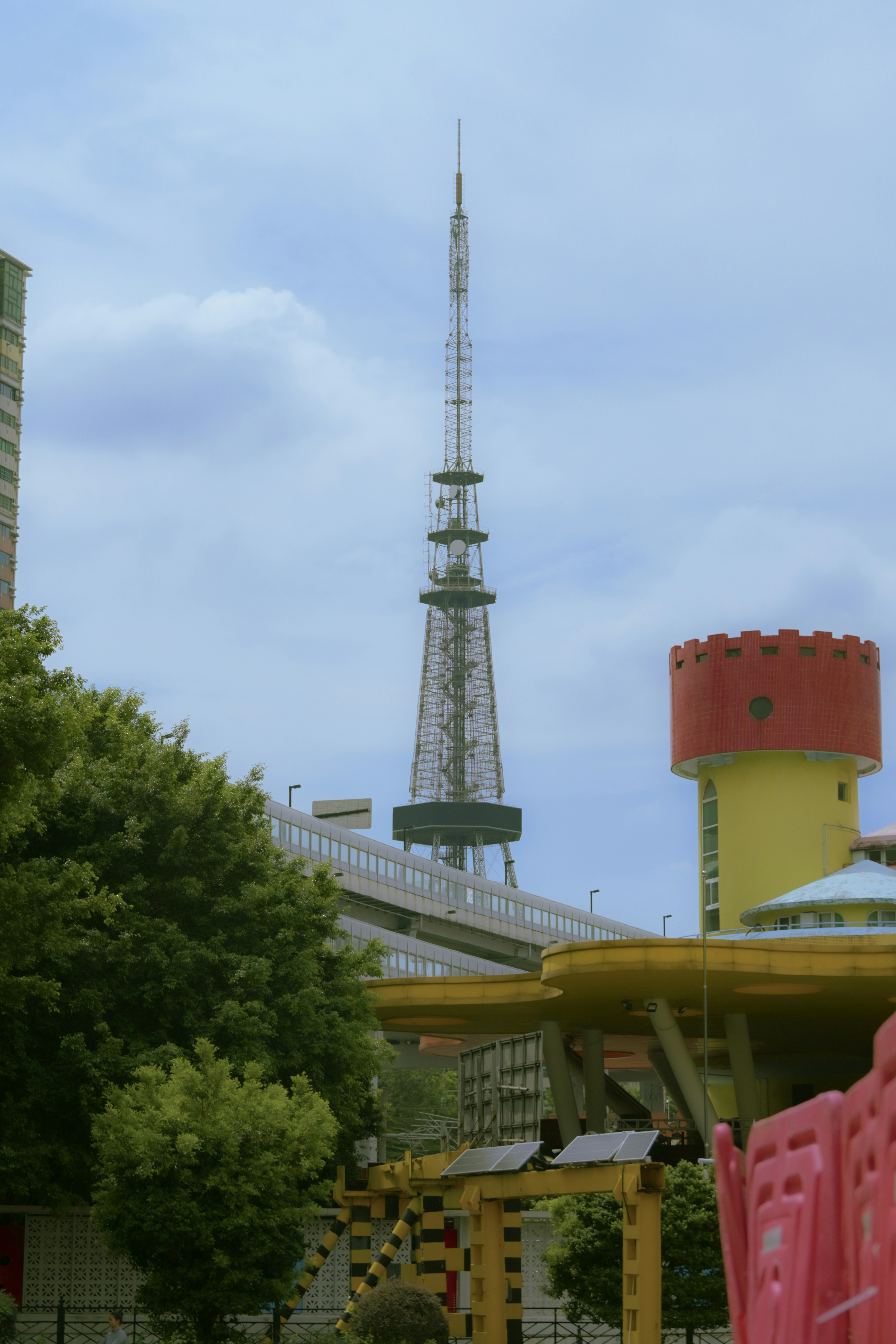 Antenna Tower Over Urban Playground