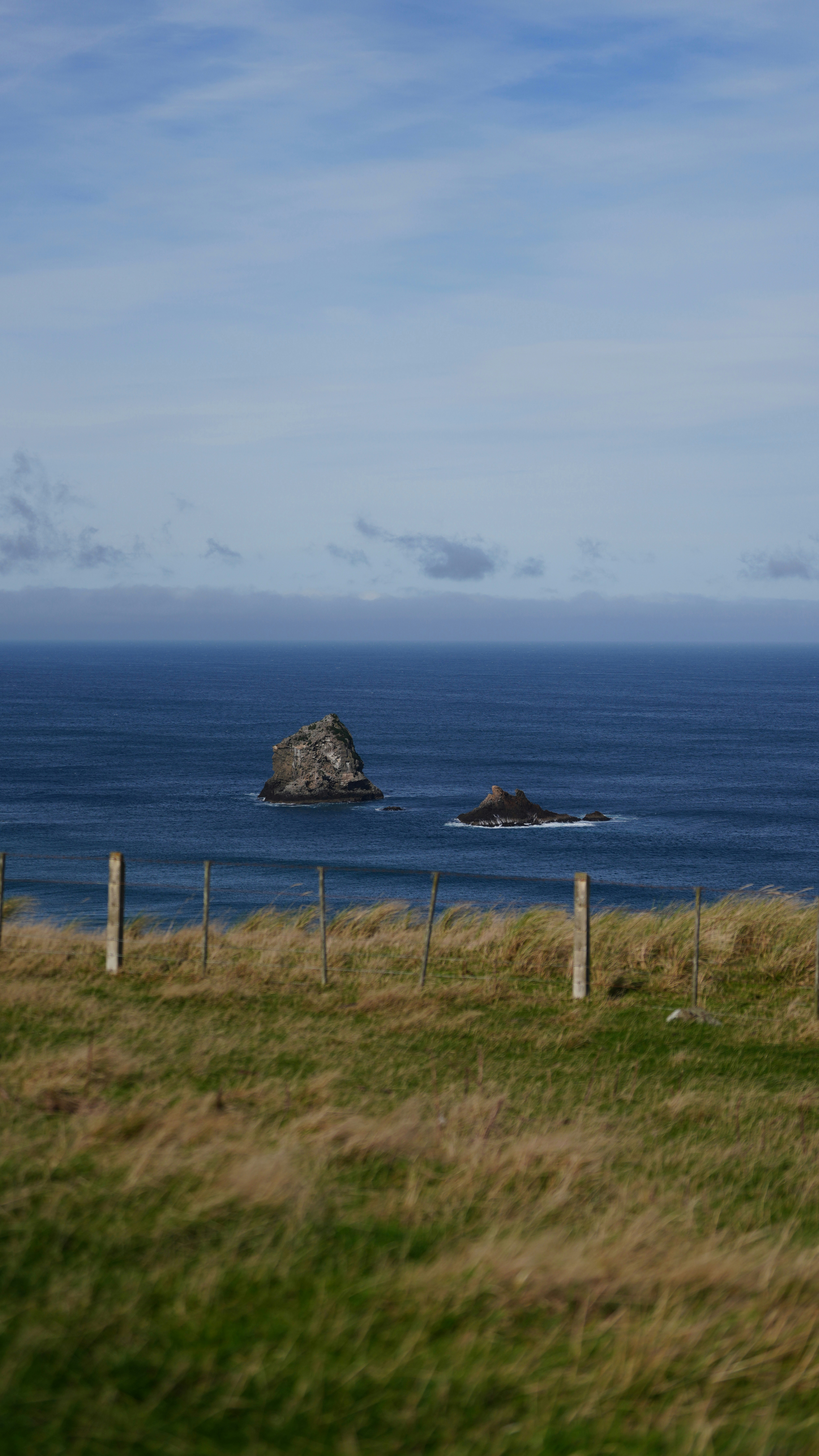 Rugged Isles Beyond a Quiet Coastal Field