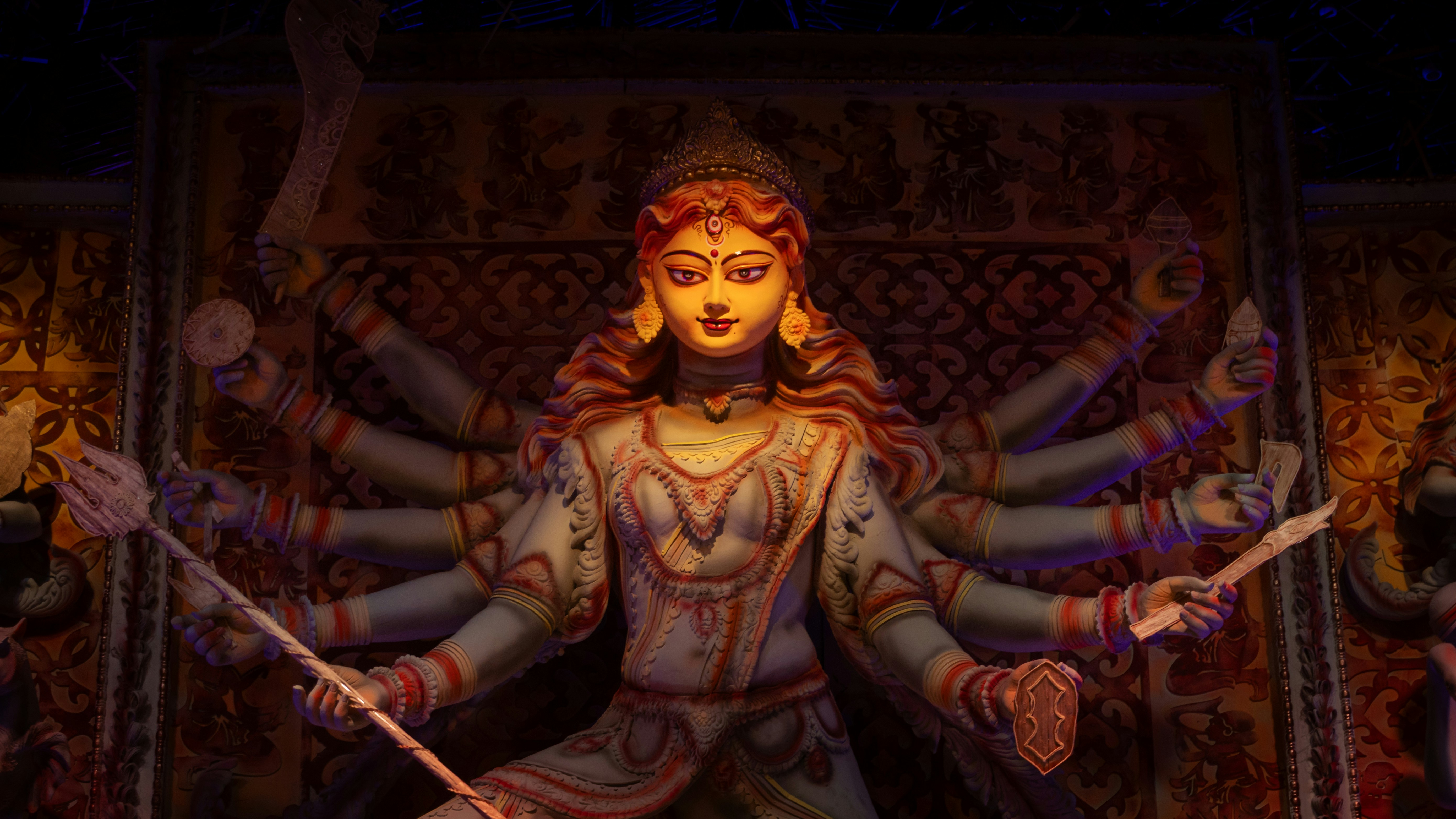Multifaceted Goddess: A Multilayered Prayer Icon in Dim Reverie