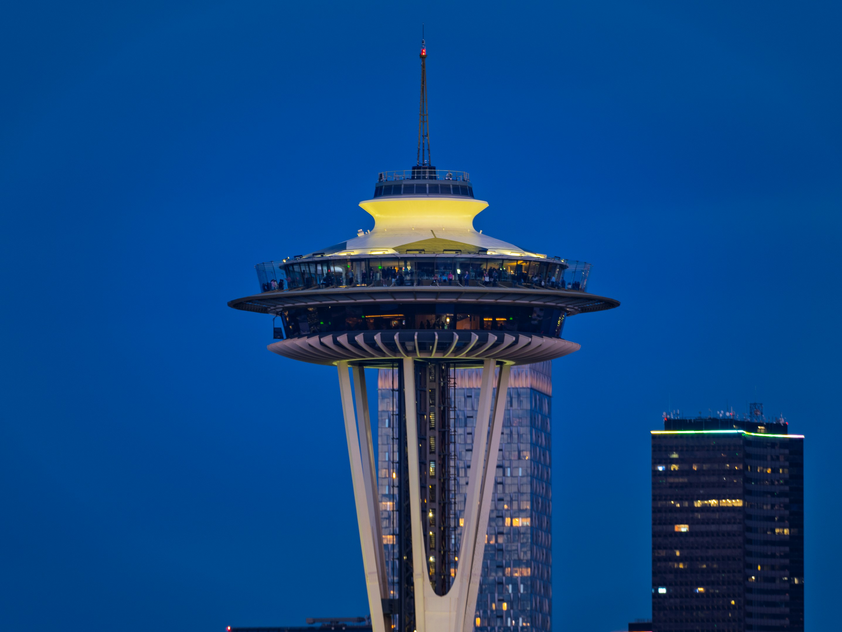 Blue Hour at the Needle: The Space Tower in Evening Light