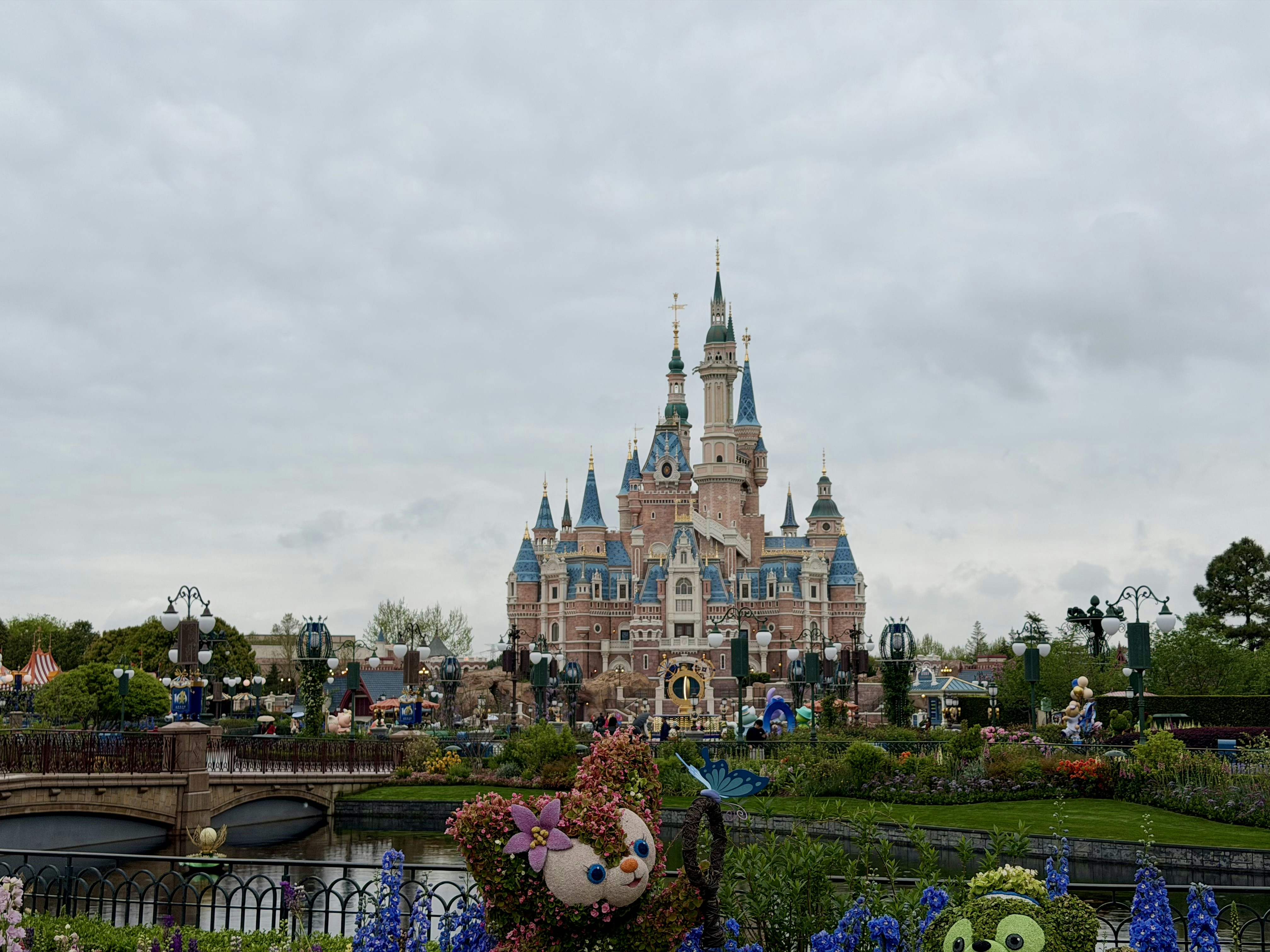 Cinderella Castle Rising Above the Canal Garden
