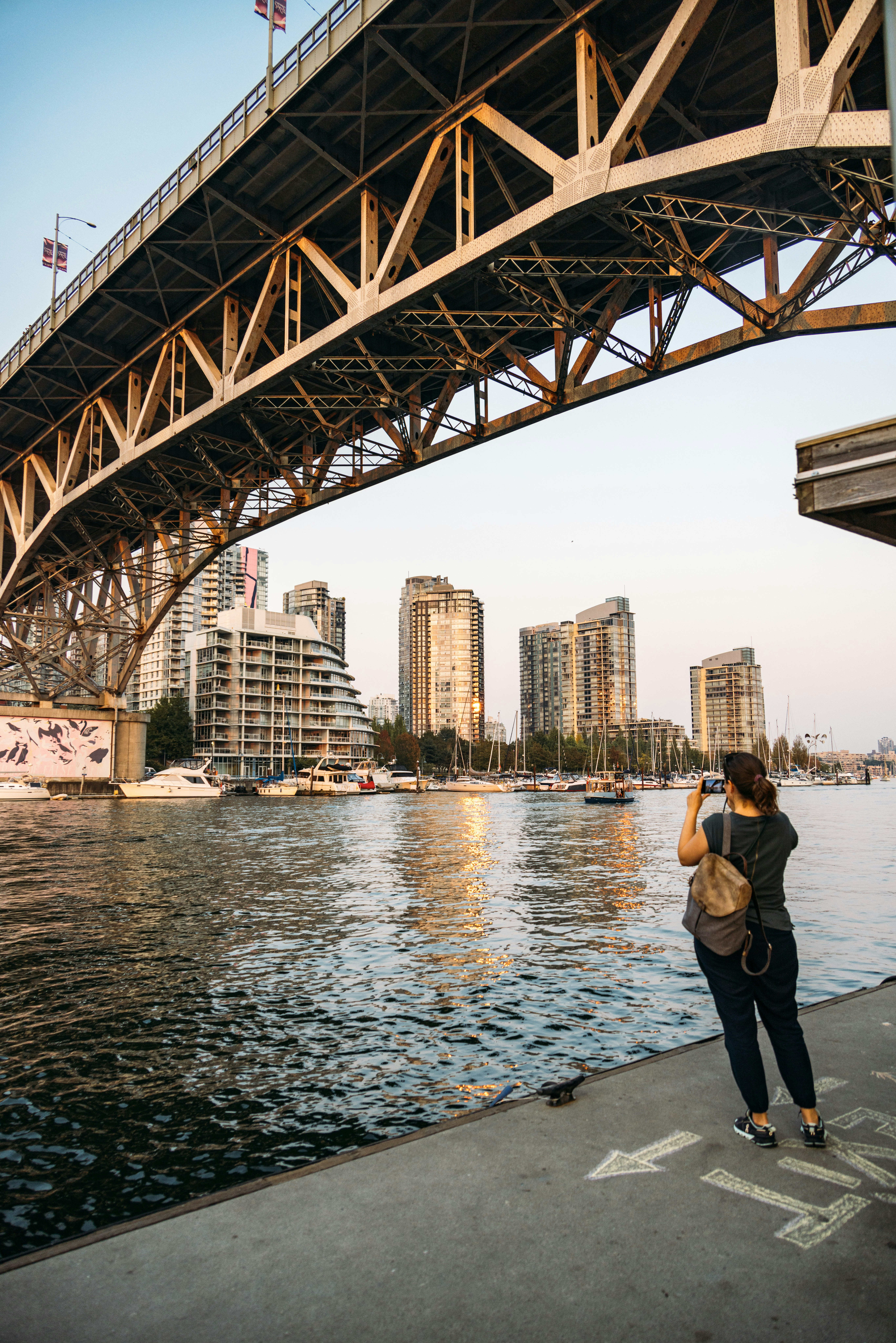 Cityscape beneath the cantilever: a photographer framing the waterfront