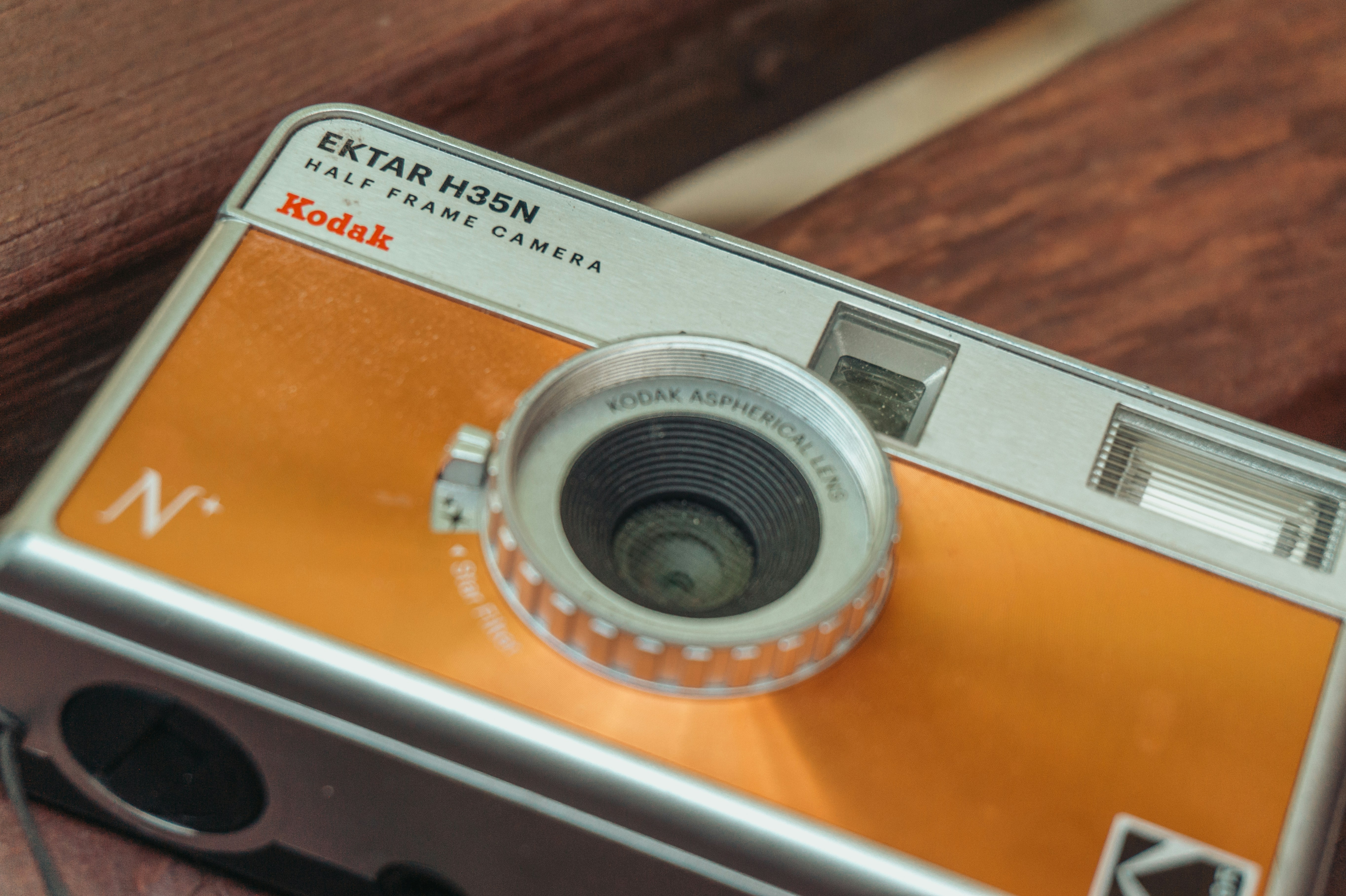 Kodak EKTAR on a Retro Orange Face