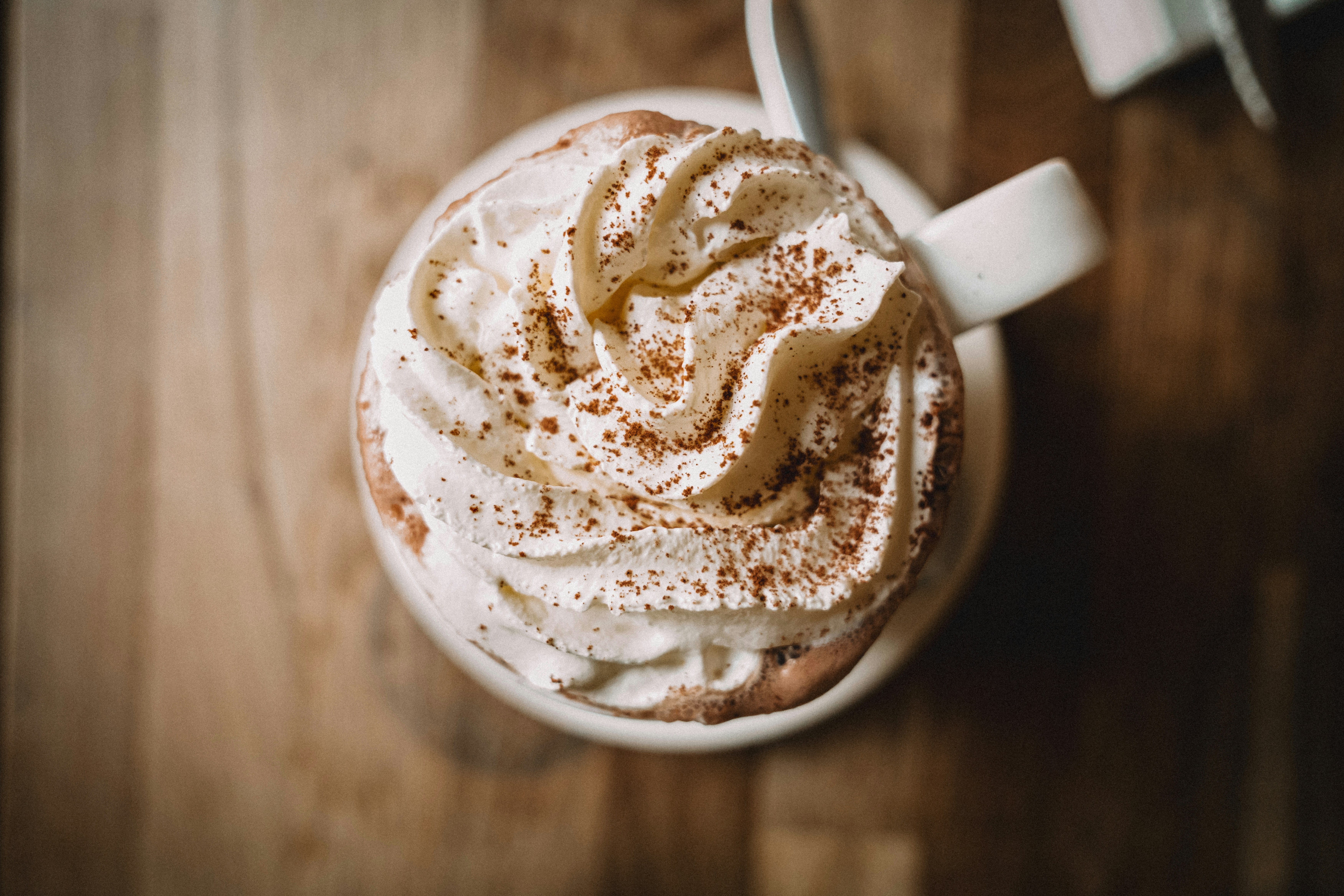 Creamy Whorl: A Top-Down Coffee Moment