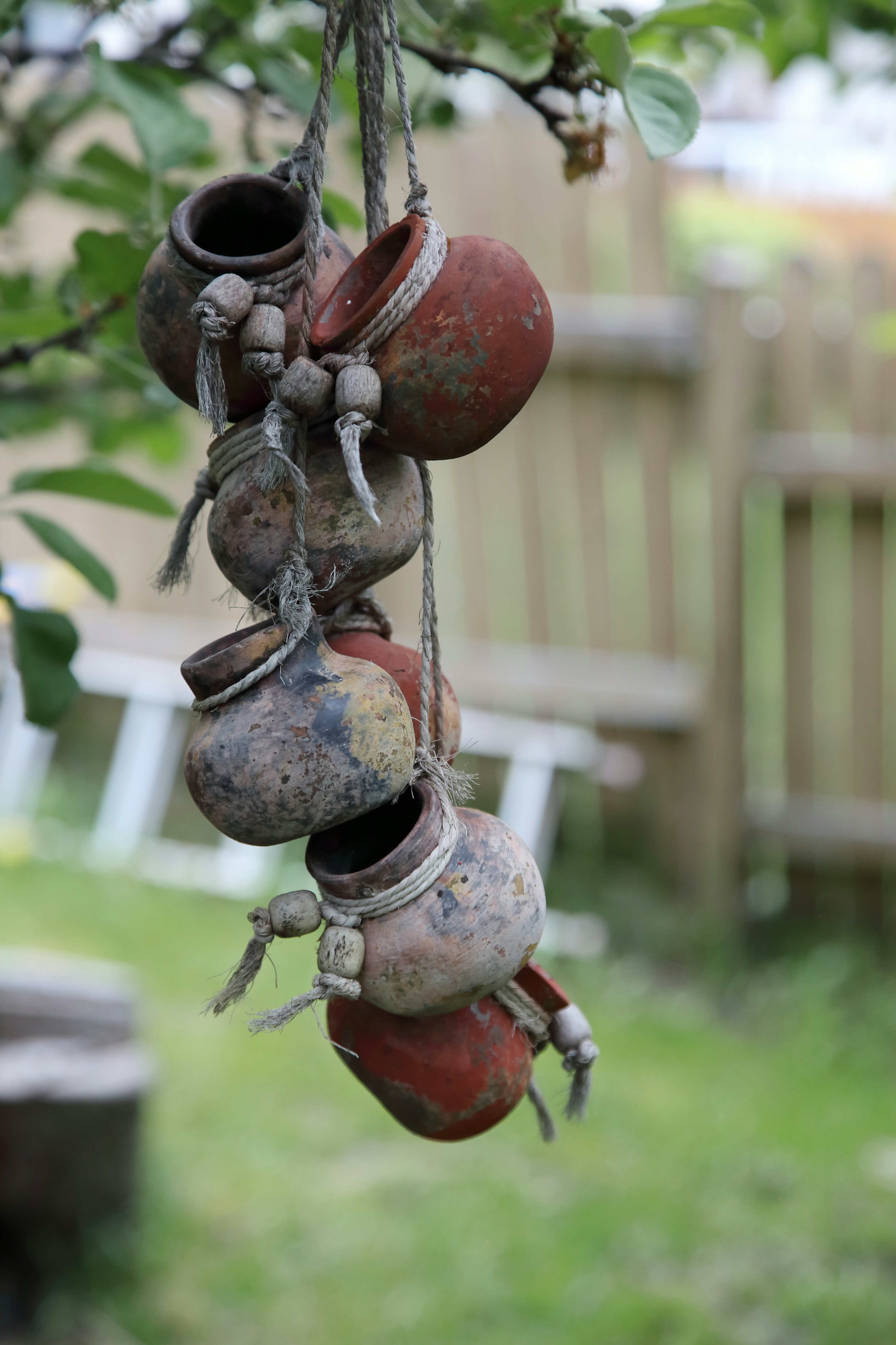 Pendant of Weathered Pods: A Rope of Clay Bells