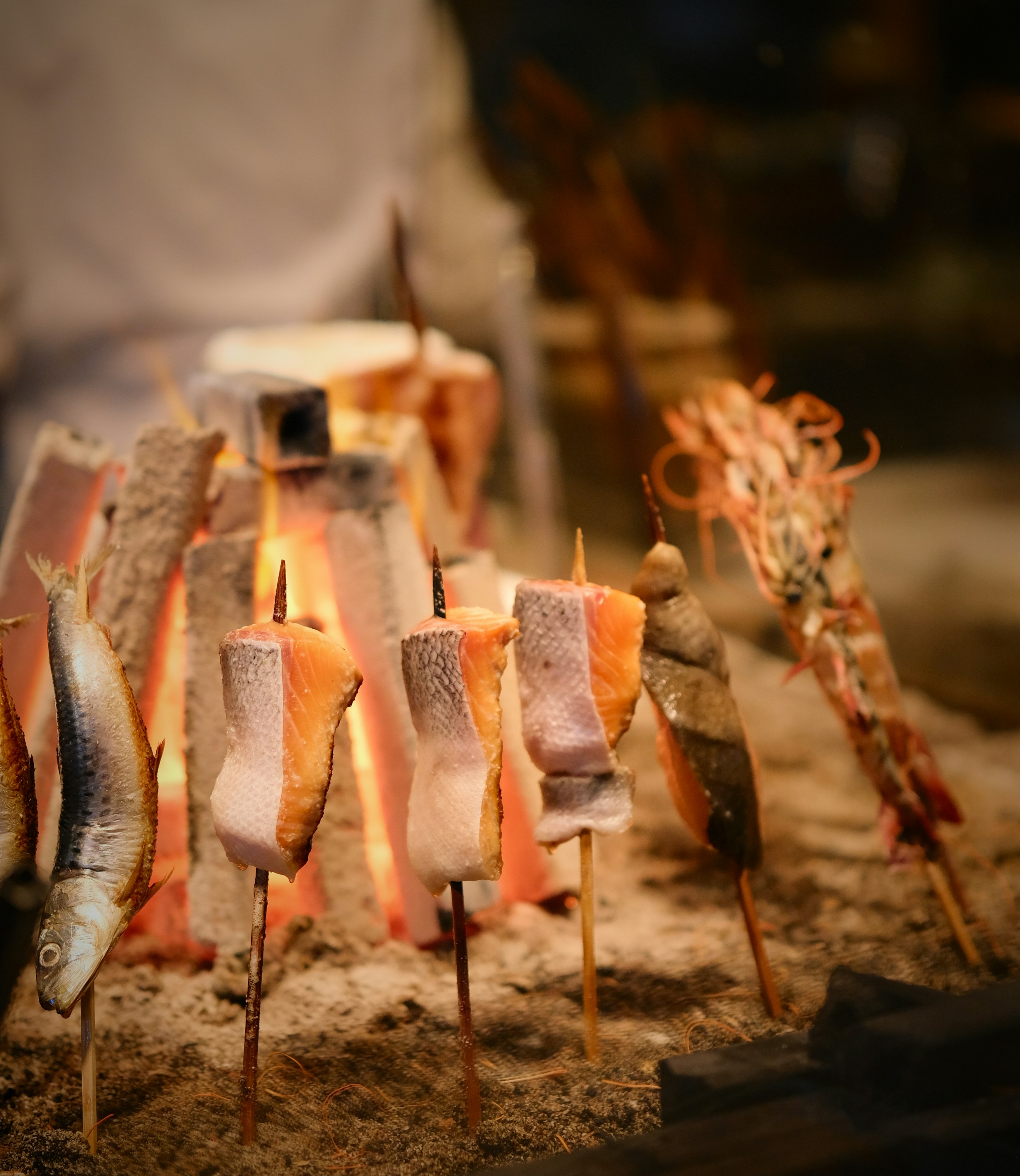 Candles on a Skewer: Quiet Fire in the Market Night