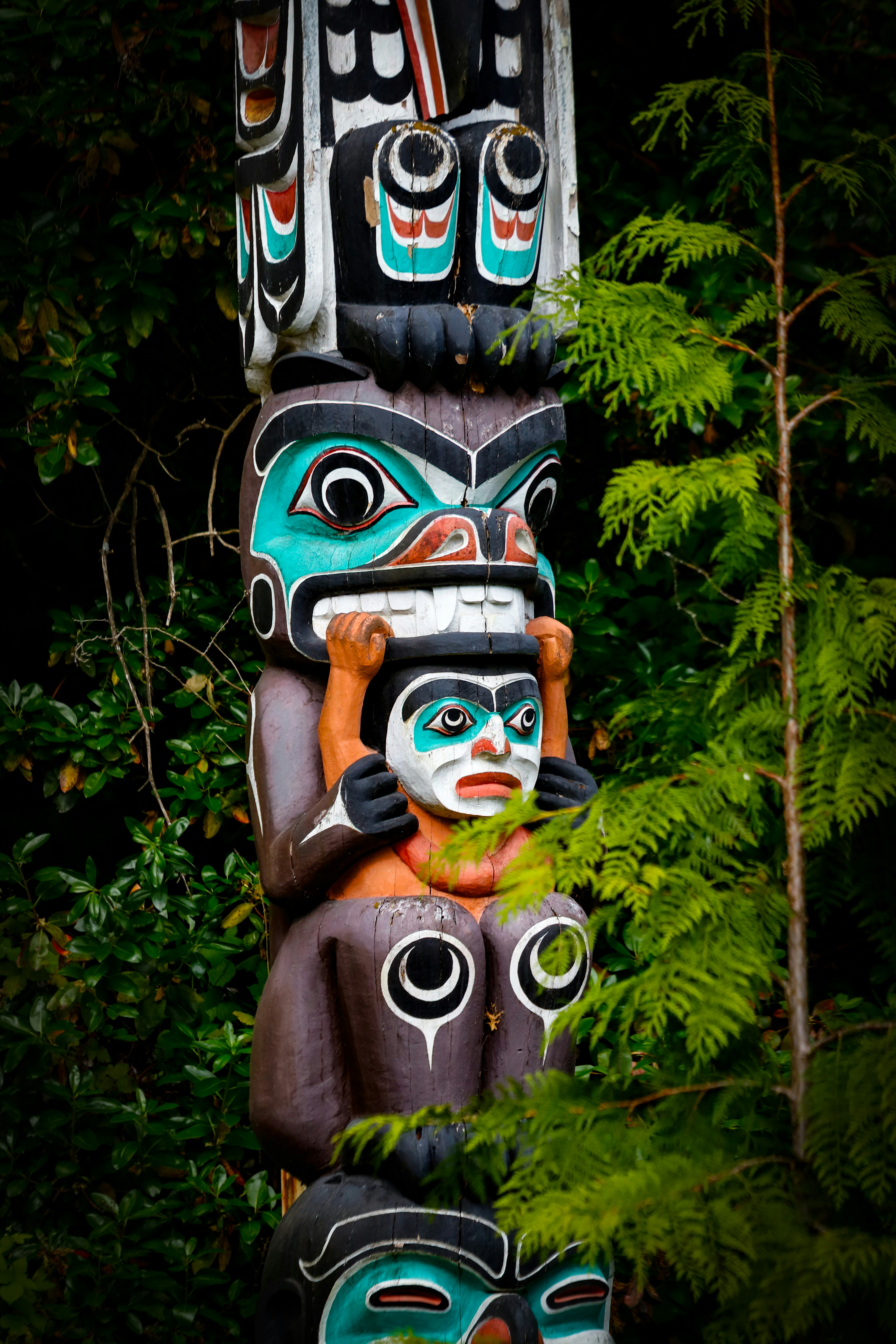 Guardians of the Cedar Totem: A Nested Story of Faces