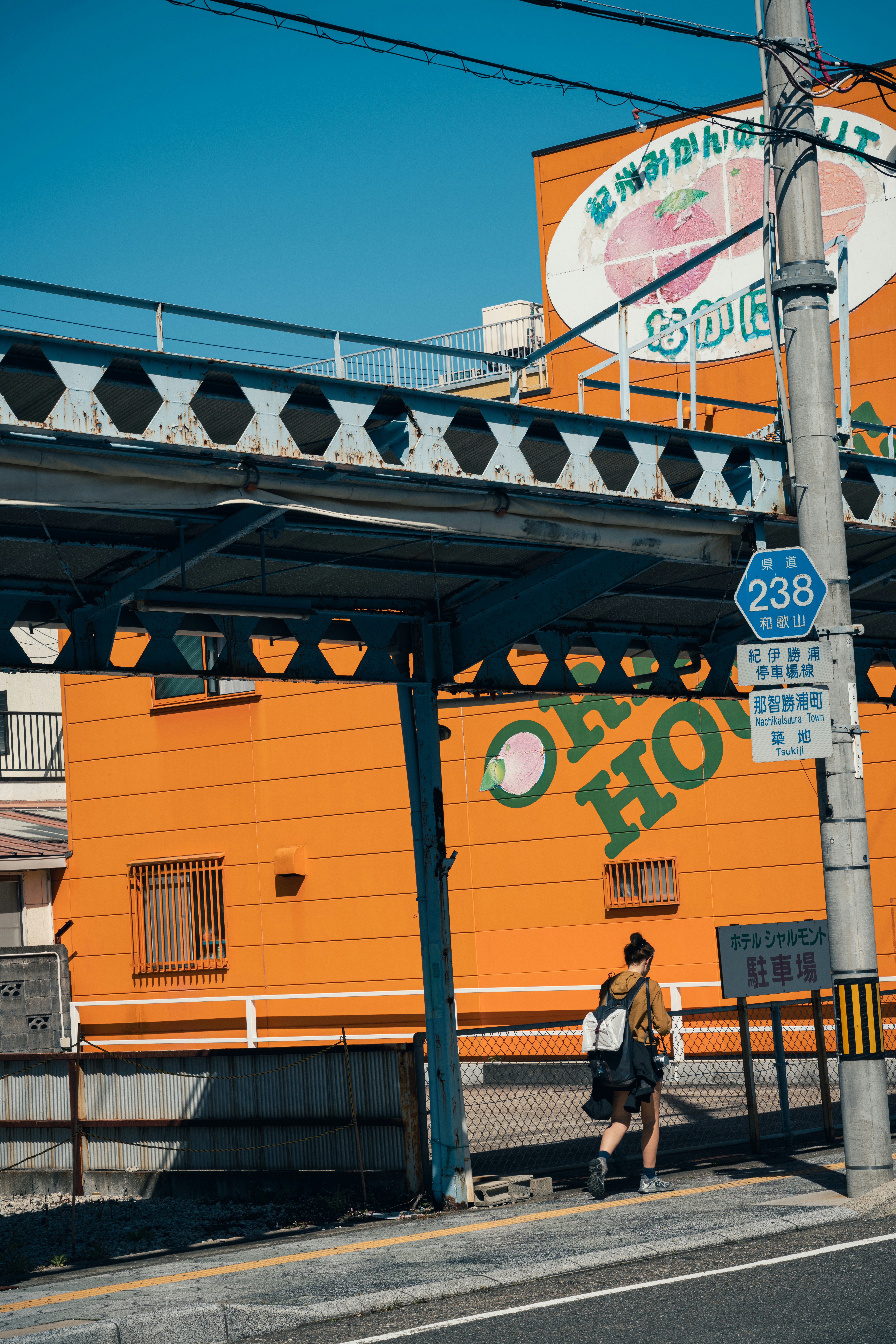 Orange Wall under the Elevated Track