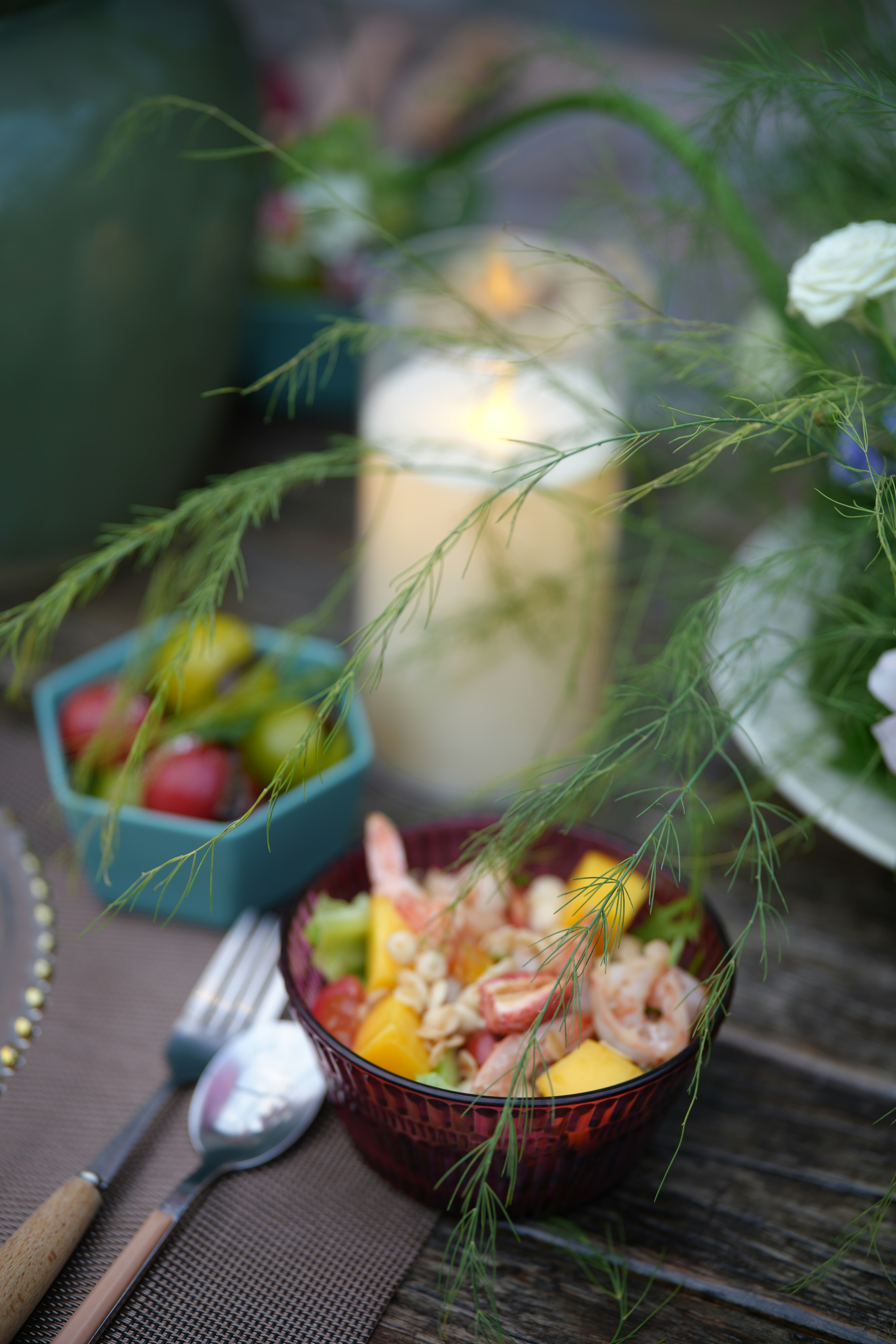 Garden Feast in Warm Evening Light