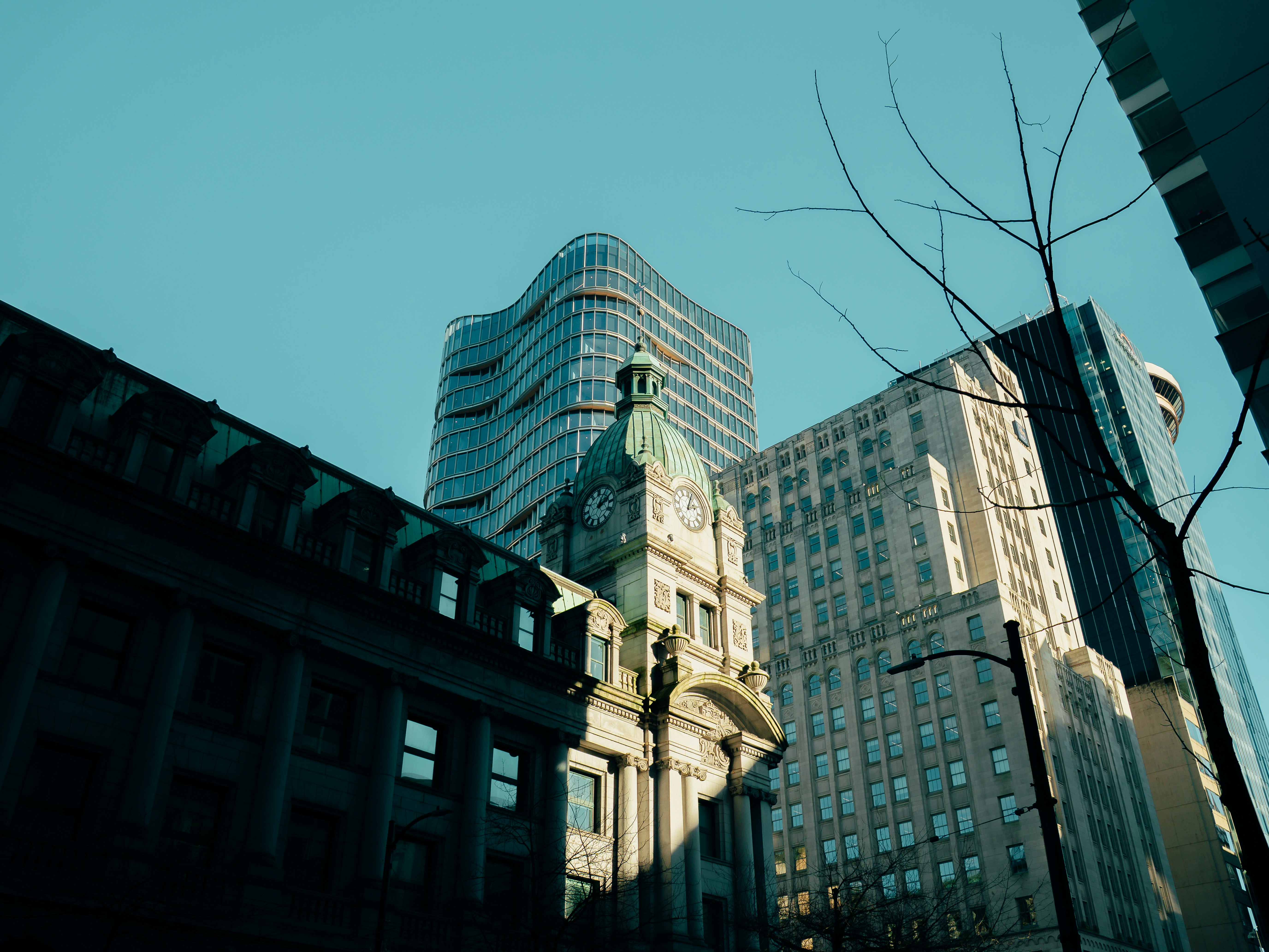 Urban Clocktower in the Glass canyons