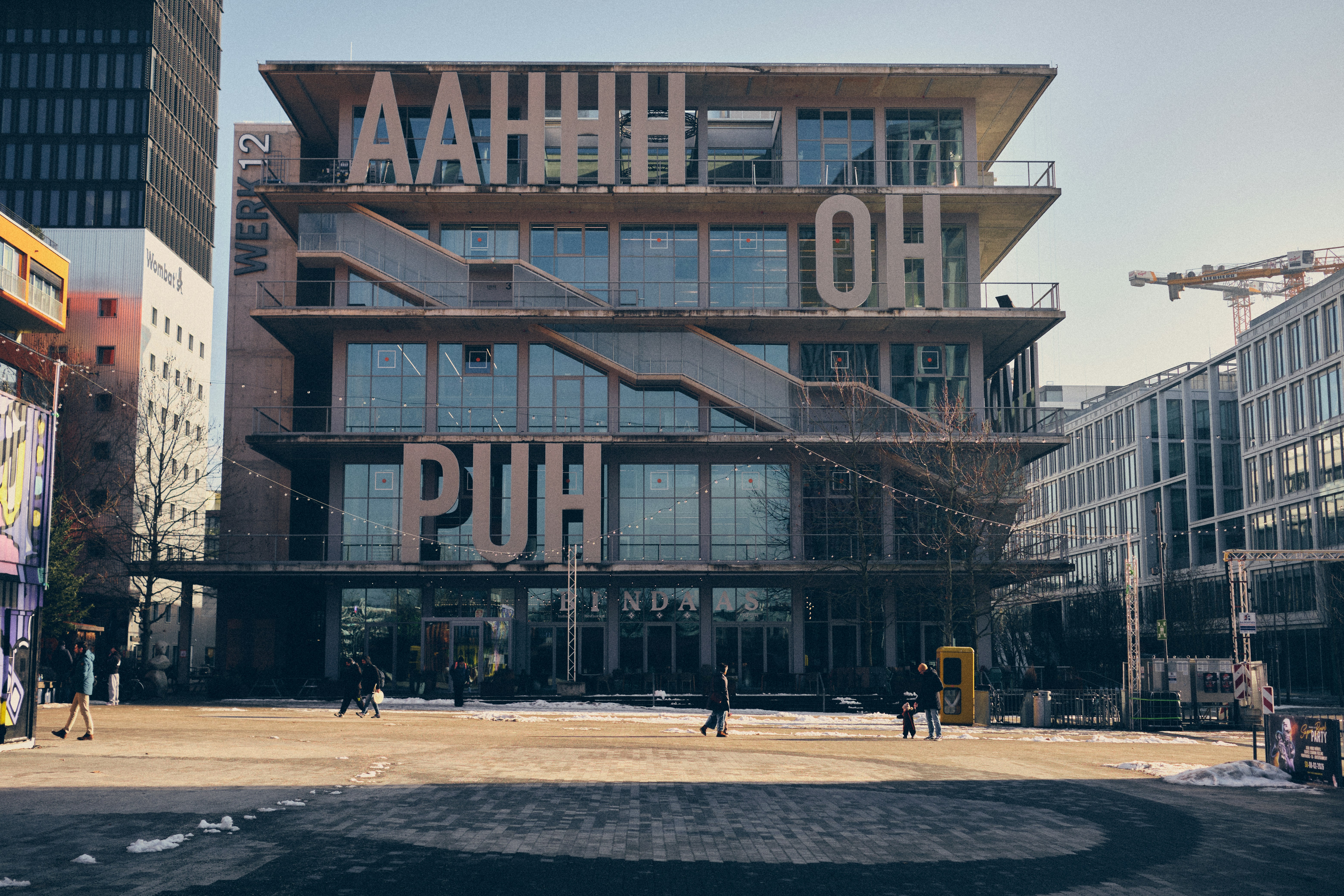 Facade of the Urban Cultural Hub with Large Prominent Letters