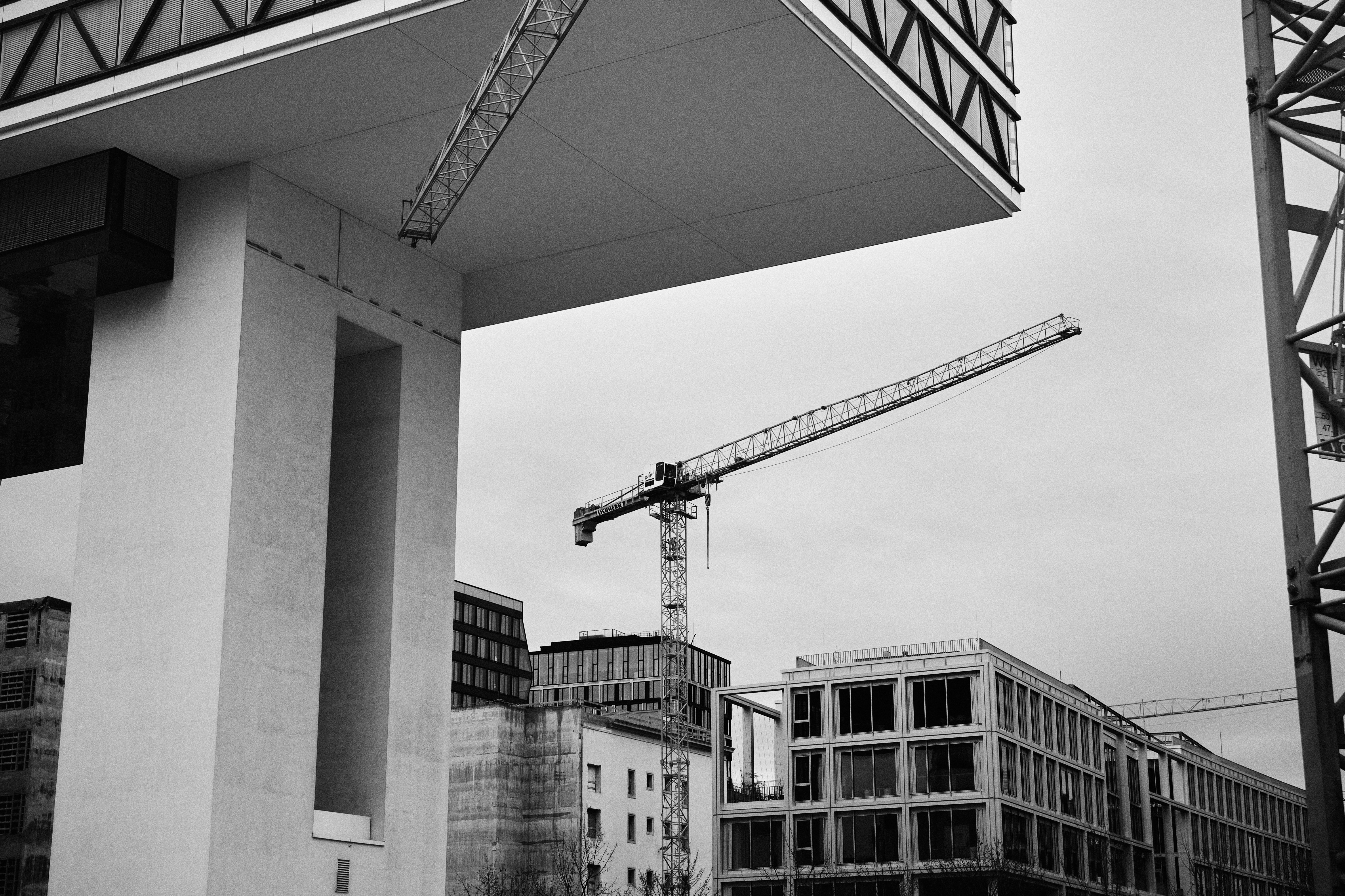 Cranes and Concrete: Urban Construction in Monochrome