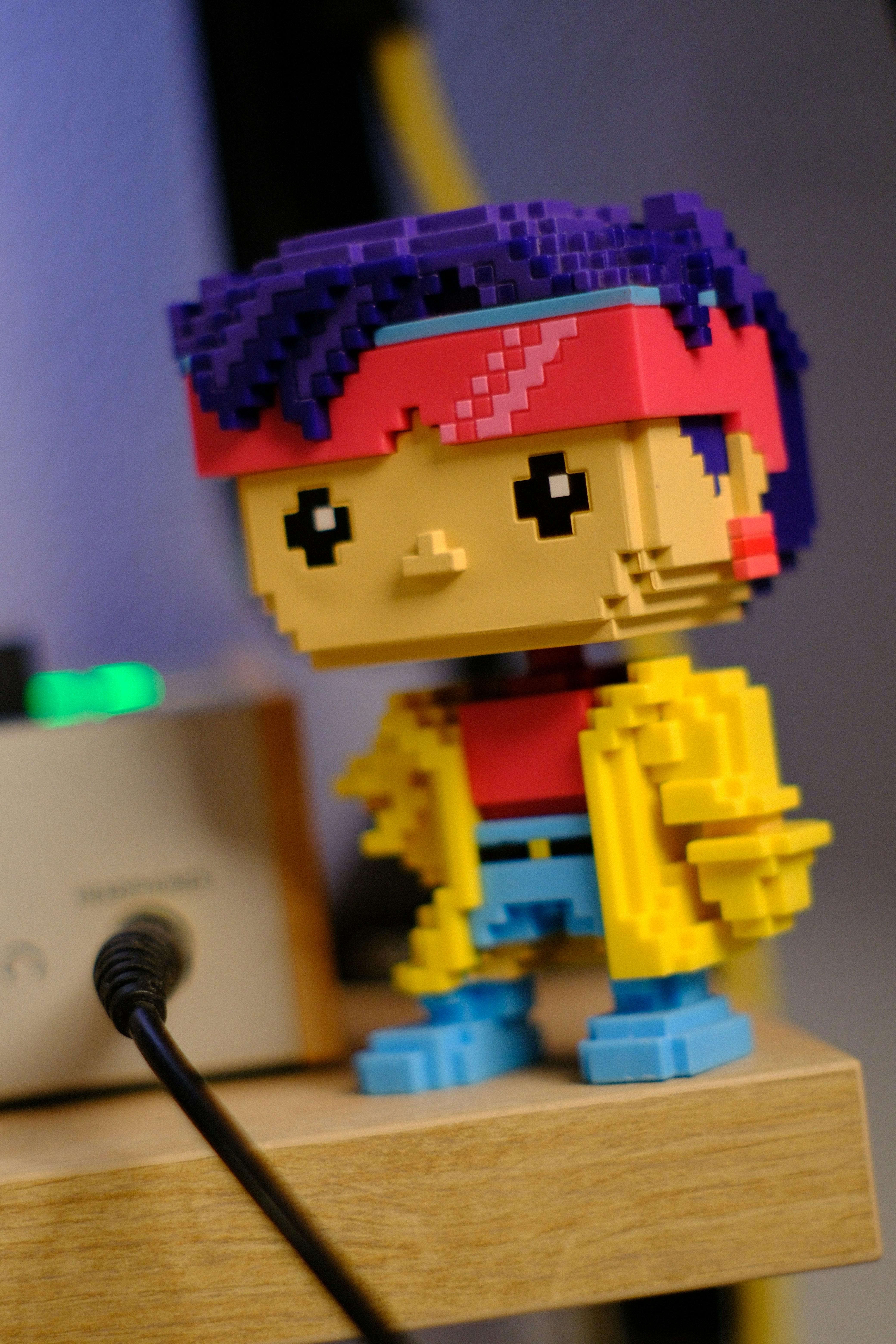 Pixel Hero on a Shelf: A Lego Figure Comes to Life