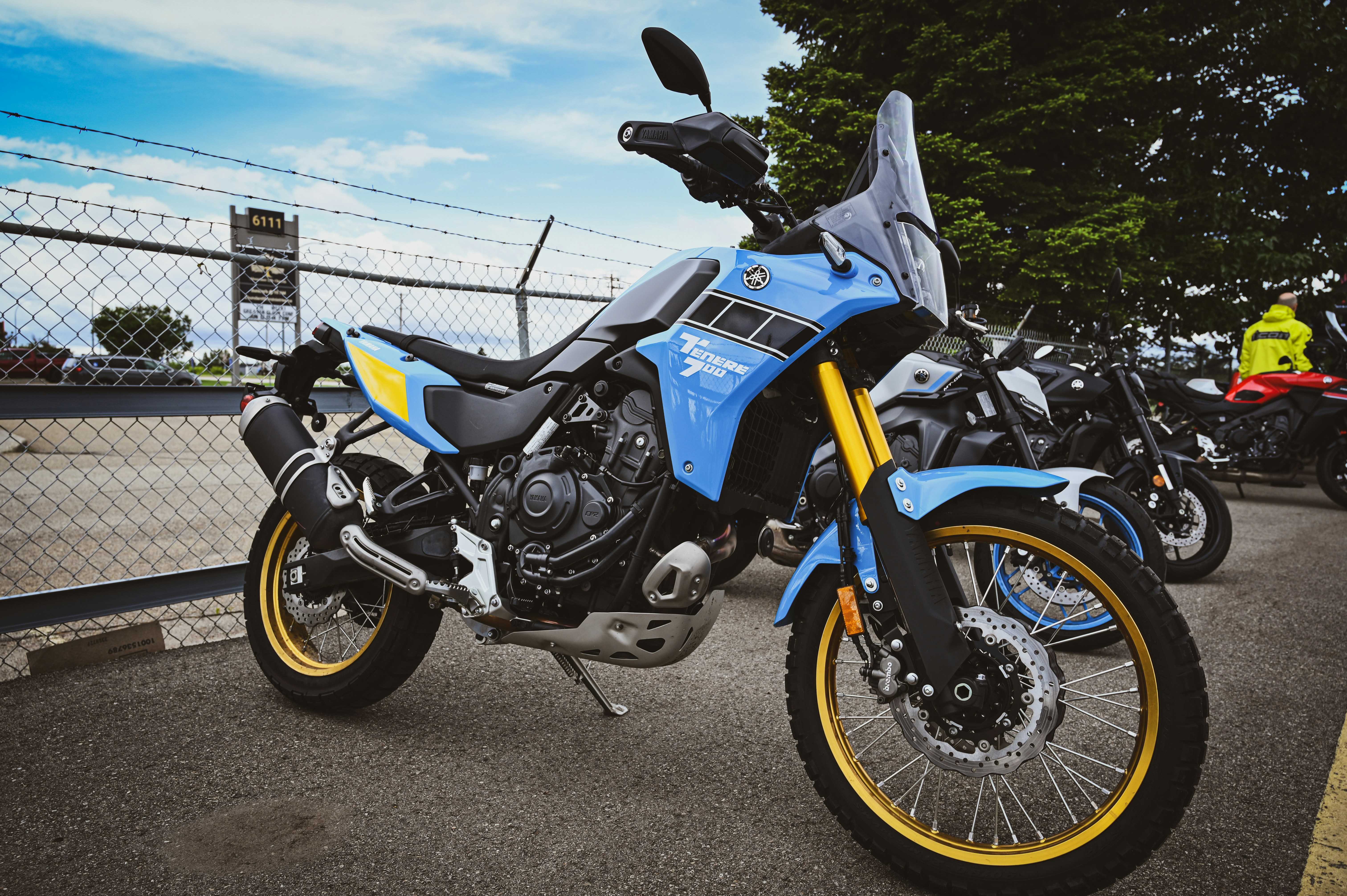 Blue Adventure: Yamaha on the Track at Dusk