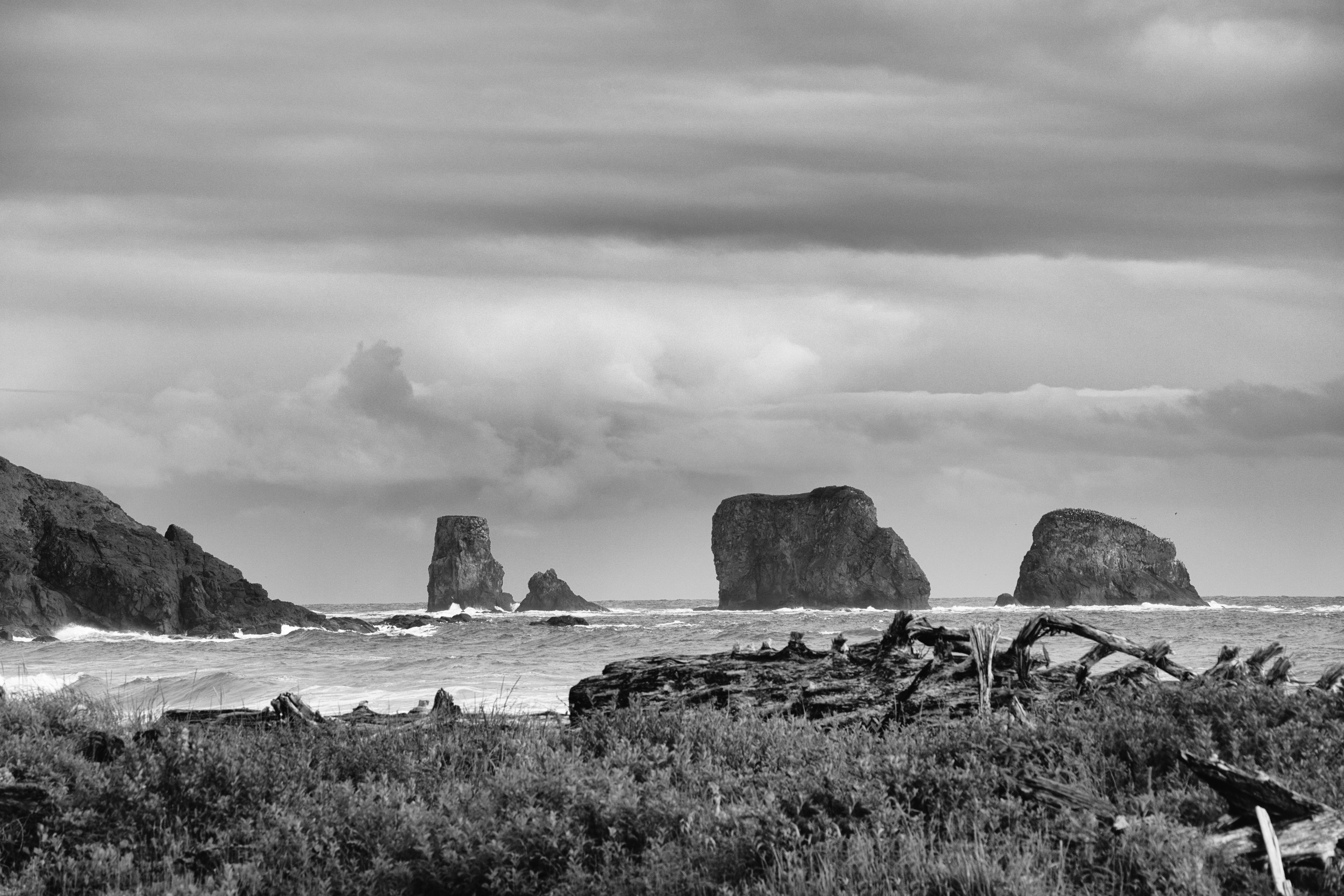 Stone Sentinels Beyond the Shoreline