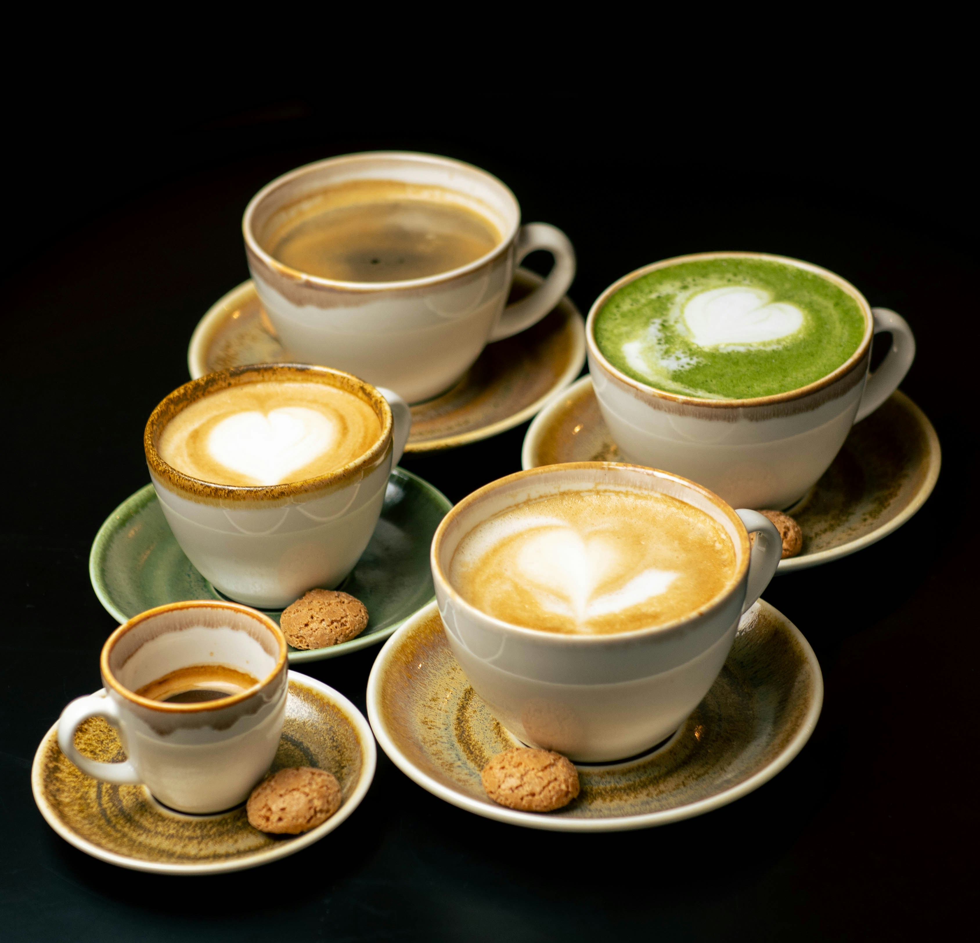 A Quartet of Espresso Hearts: A Coffee Still Life