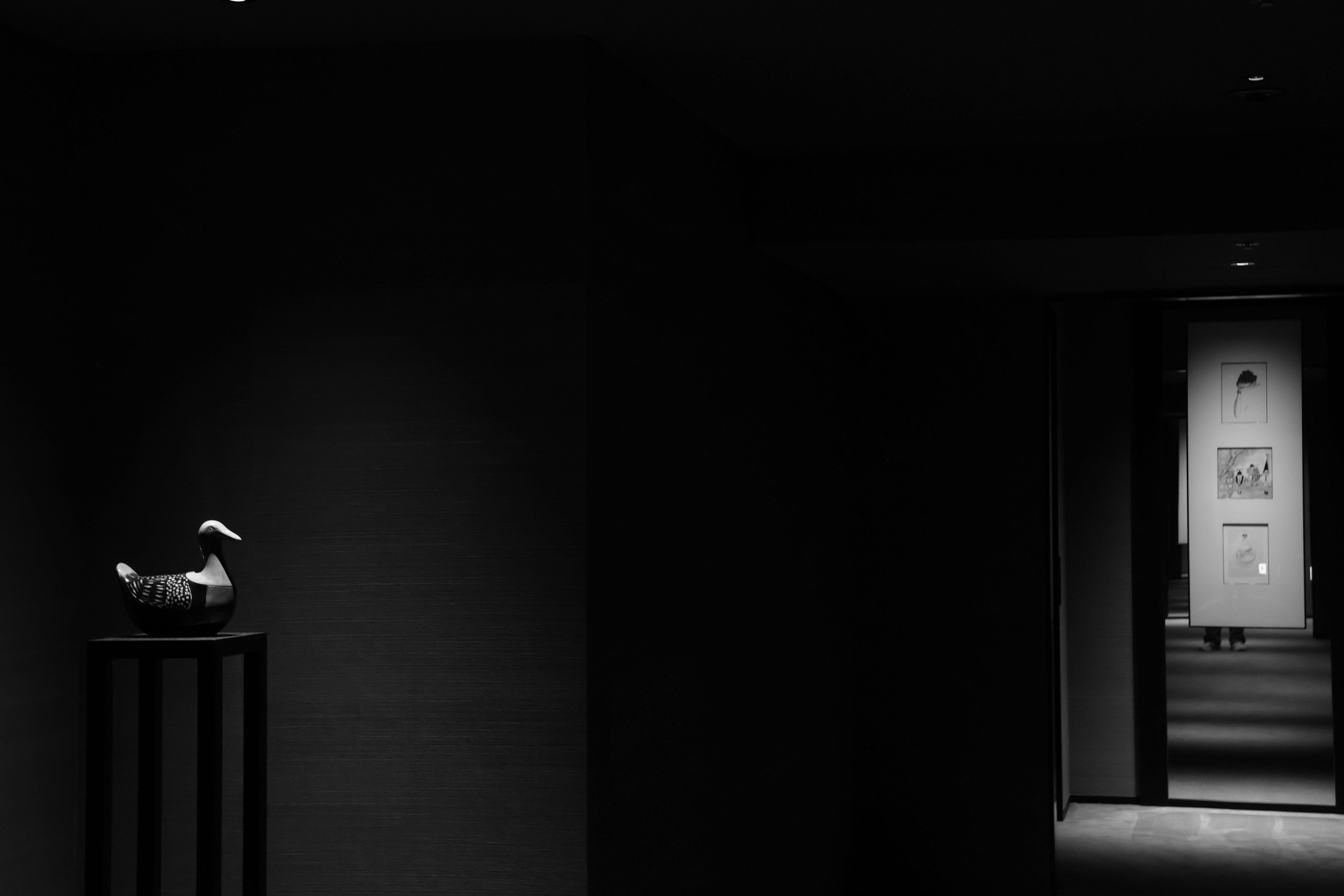 Silhouette Gallery: A Quiet Corner with a Striking Stallion Figurine