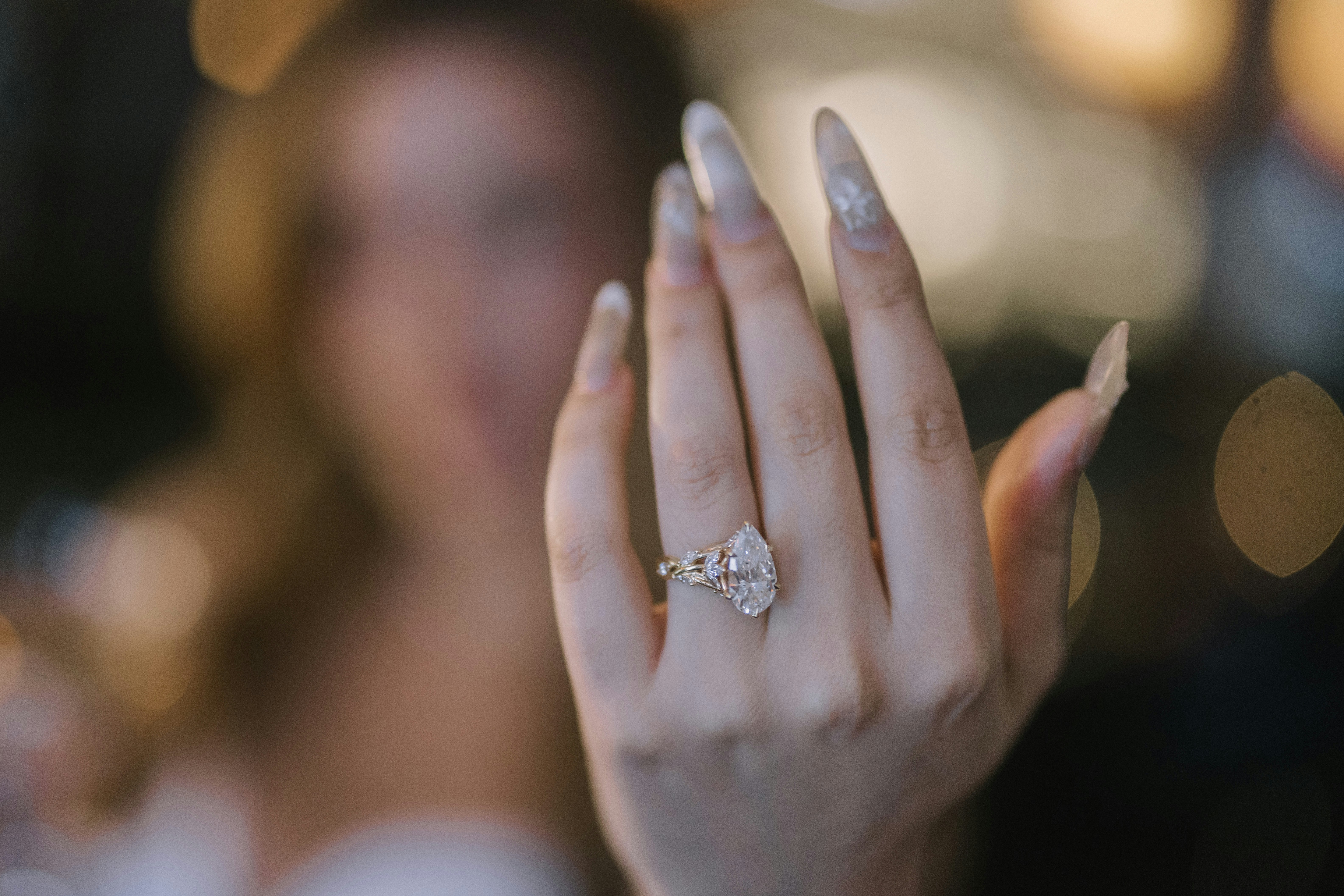 Diamond Ring in Focus: A Glimpse of Promise