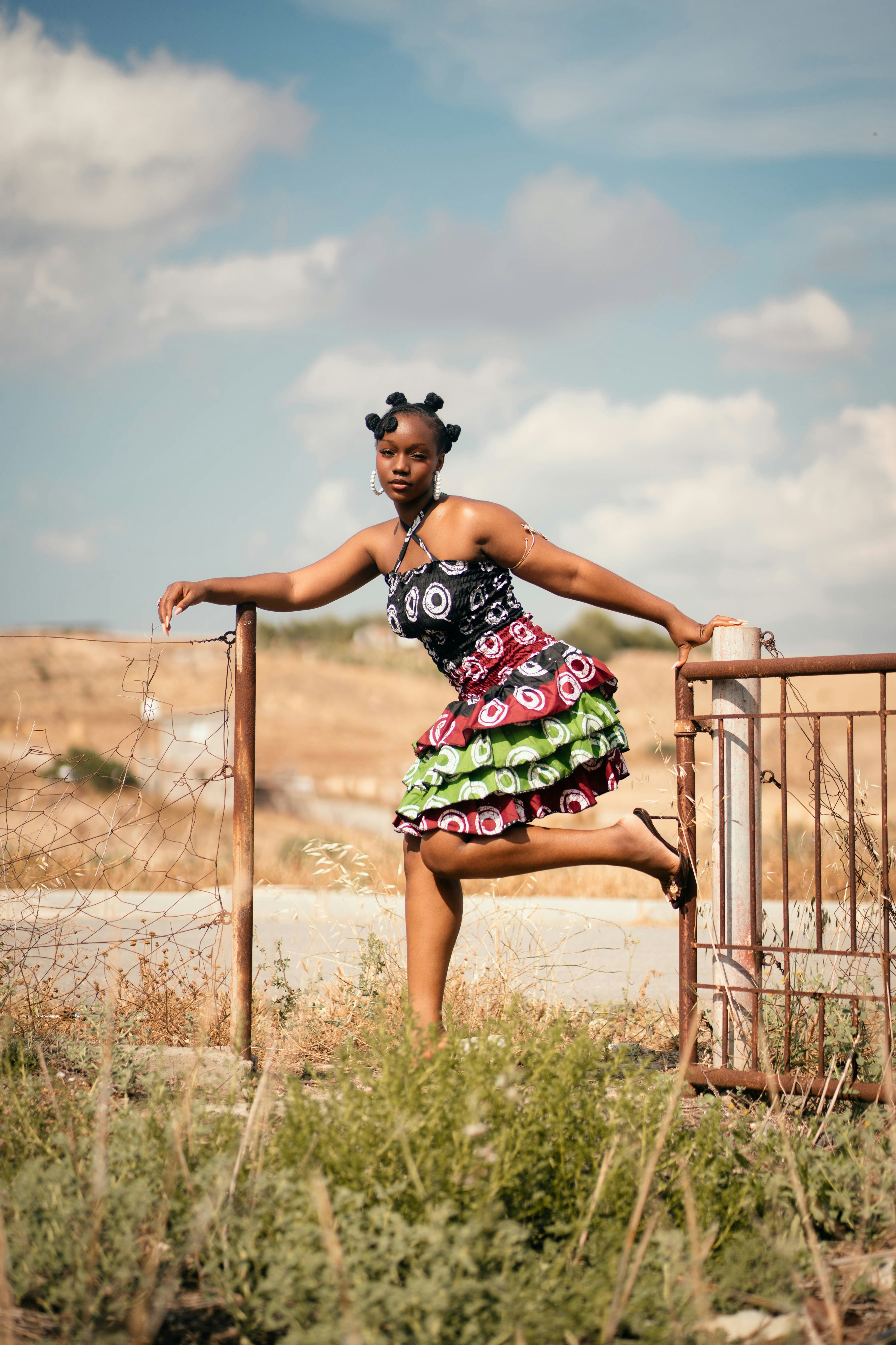 Fling of Color: A Dancer on the Farm Gate