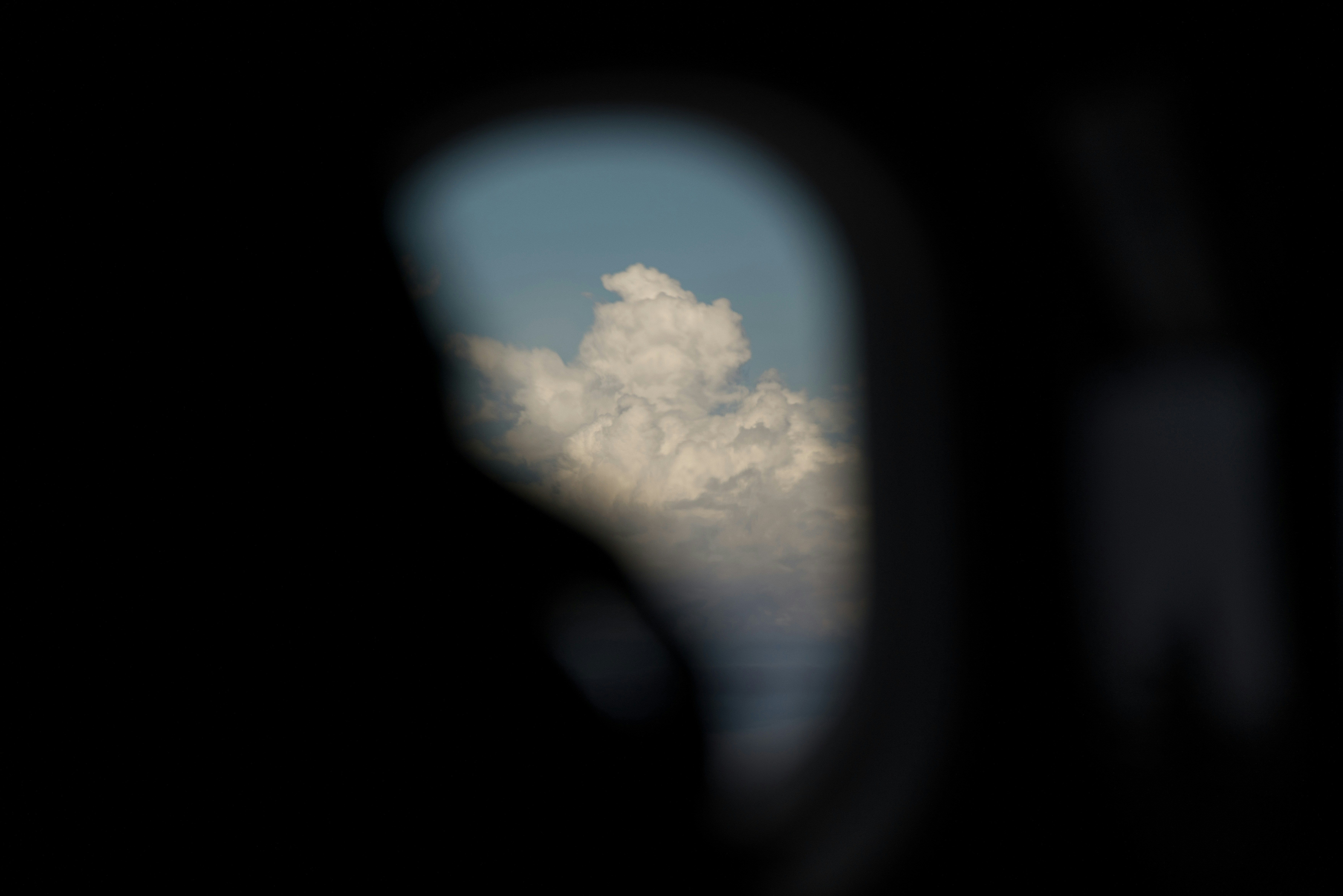 Cloudscape Through an Airplane Window